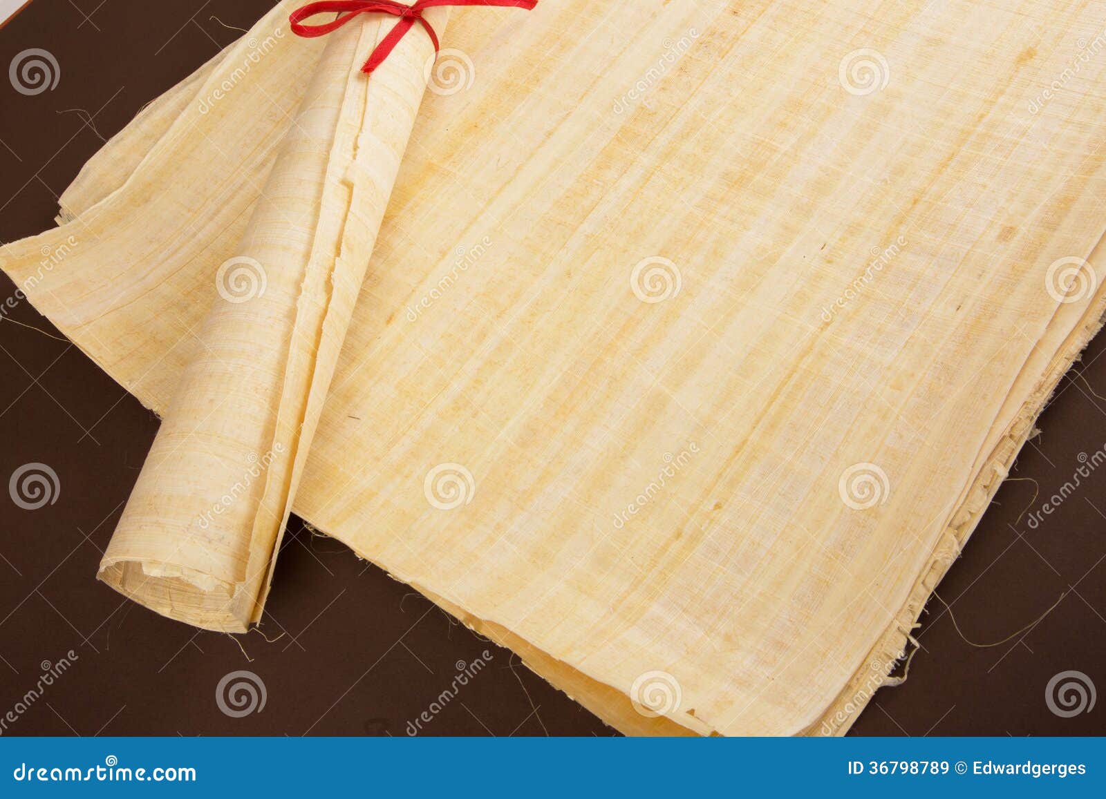 Egyptian Roll Blank Papyrus for Message Stock Image - Image of grunge ...
