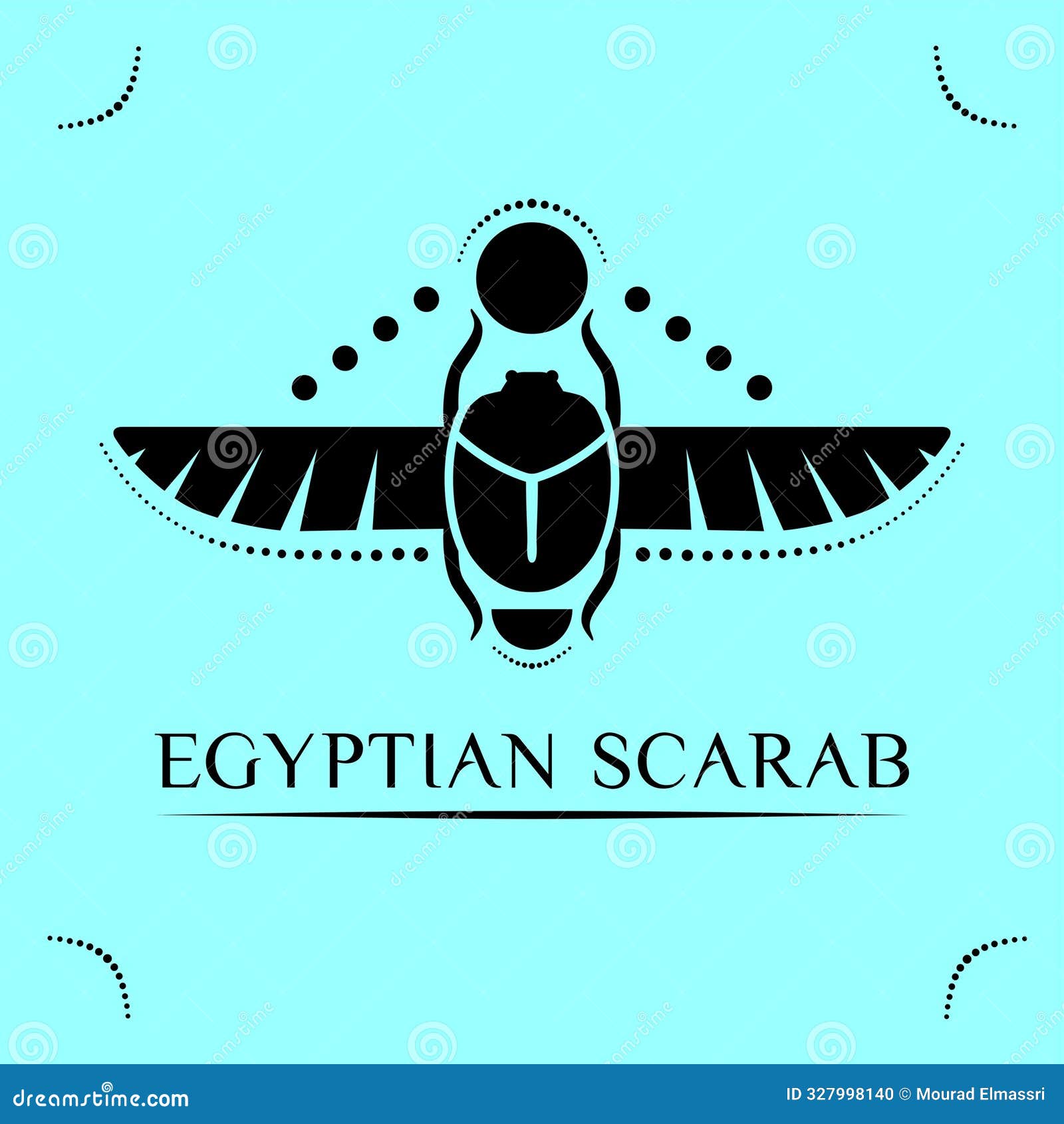 Egyptian scarab vector stock illustration. Illustration of cairo ...