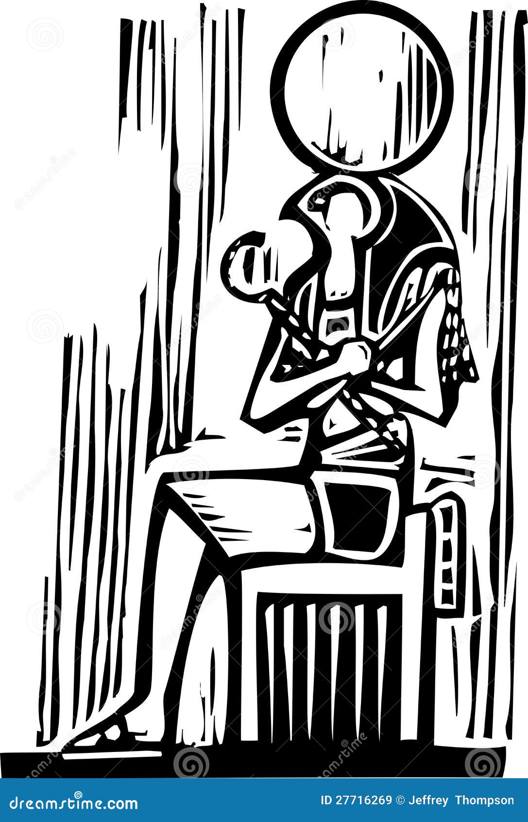 Egyptian Sitting Osiris stock vector. Illustration of egyptian - 27716269