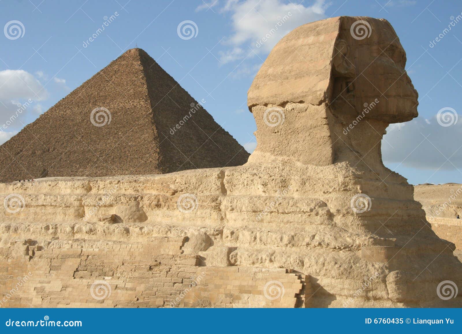 Egyptian sphinx stock image. Image of cairo, beauty, limestone - 6760435