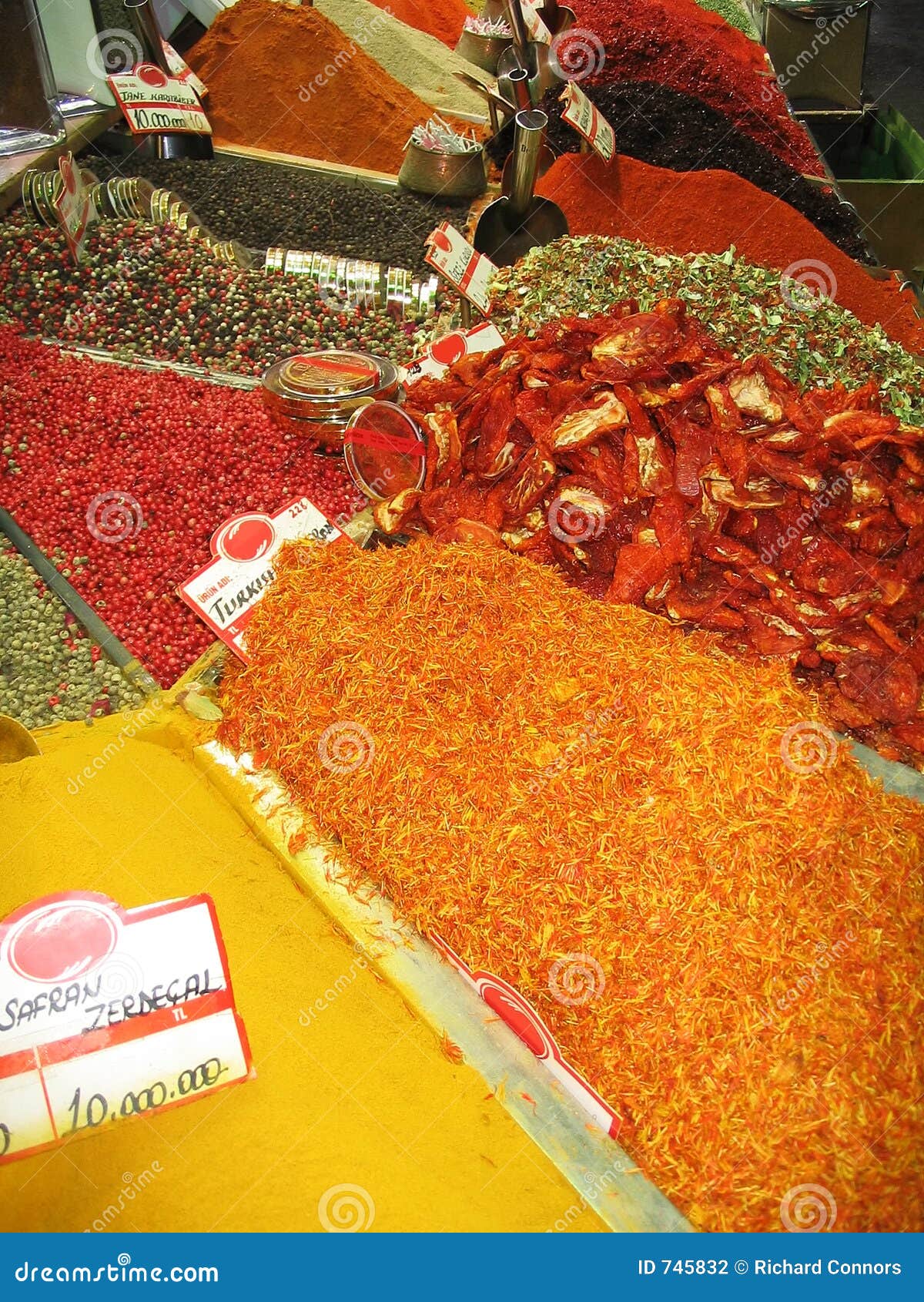 Egyptian Spice Bazaar, Istanbul, Turkey Stock Photo - Image of middle ...