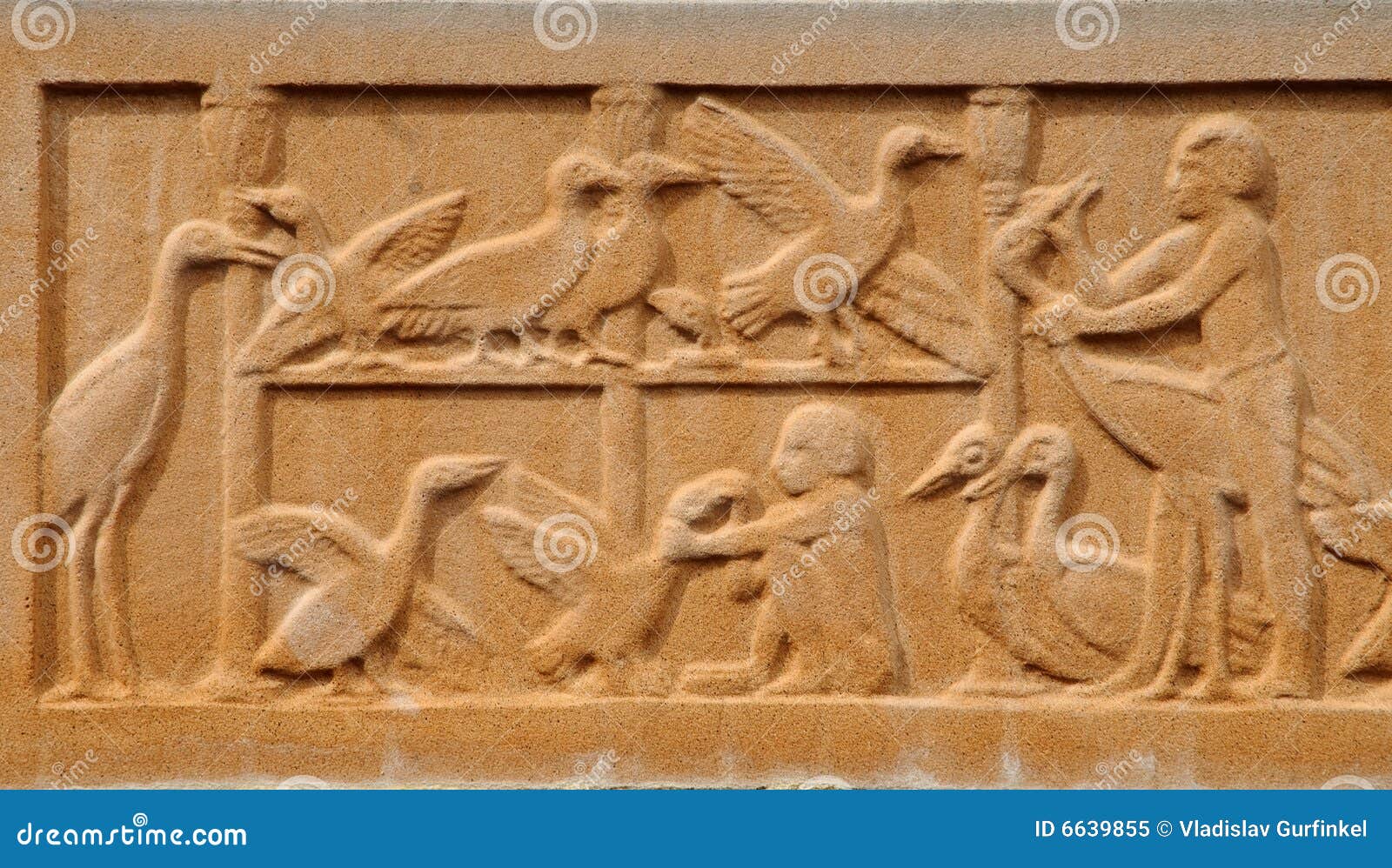 Egyptian Stone Carved Relief Stock Image - Image of carving, historical ...