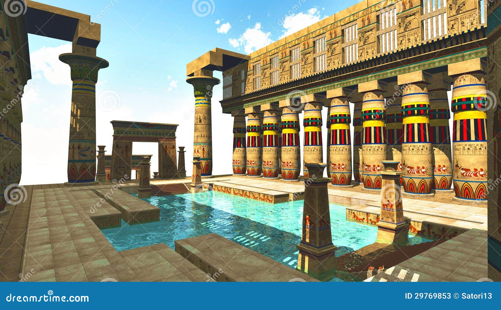 Egyptian swimming pool stock image. Image of cleaning - 29769853