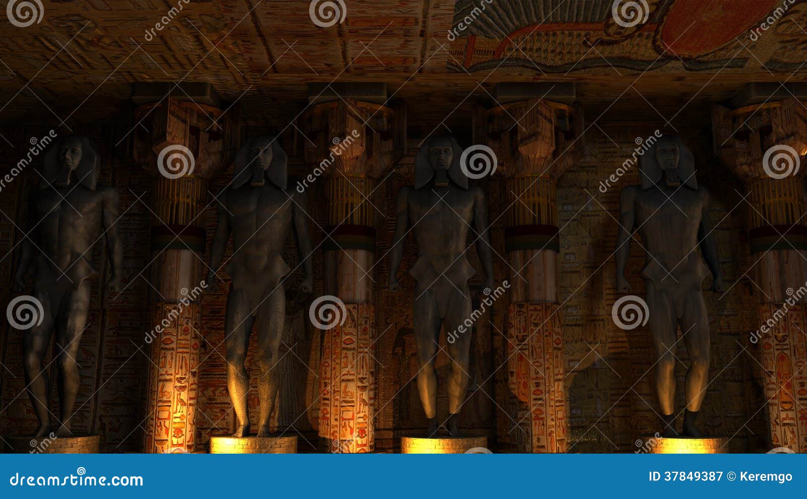 Column Of Thebes, Vintage Engraving Cartoon Vector | CartoonDealer.com ...