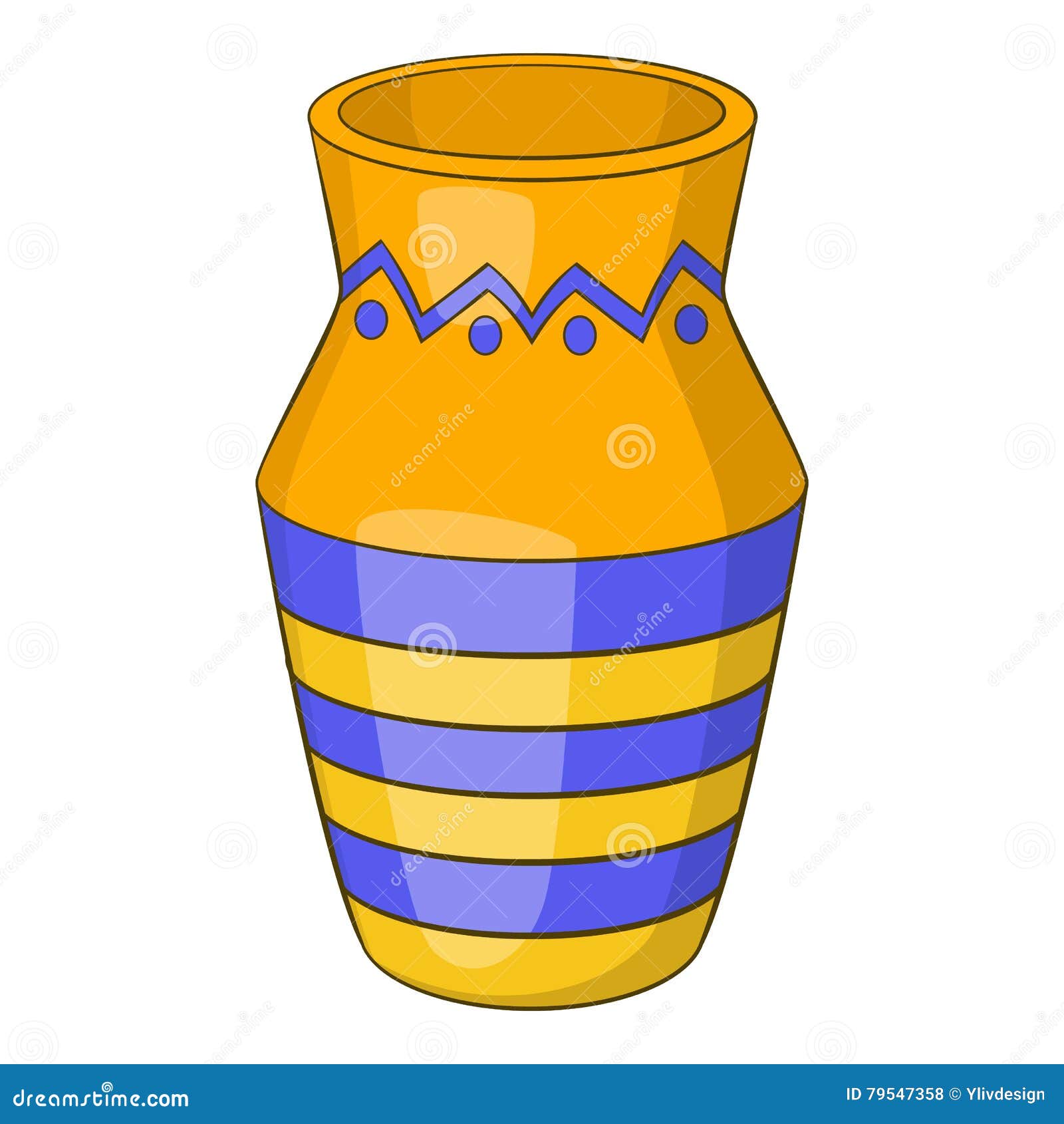 Vase Icon Set, Pottery Collection On White Background With Shadow ...