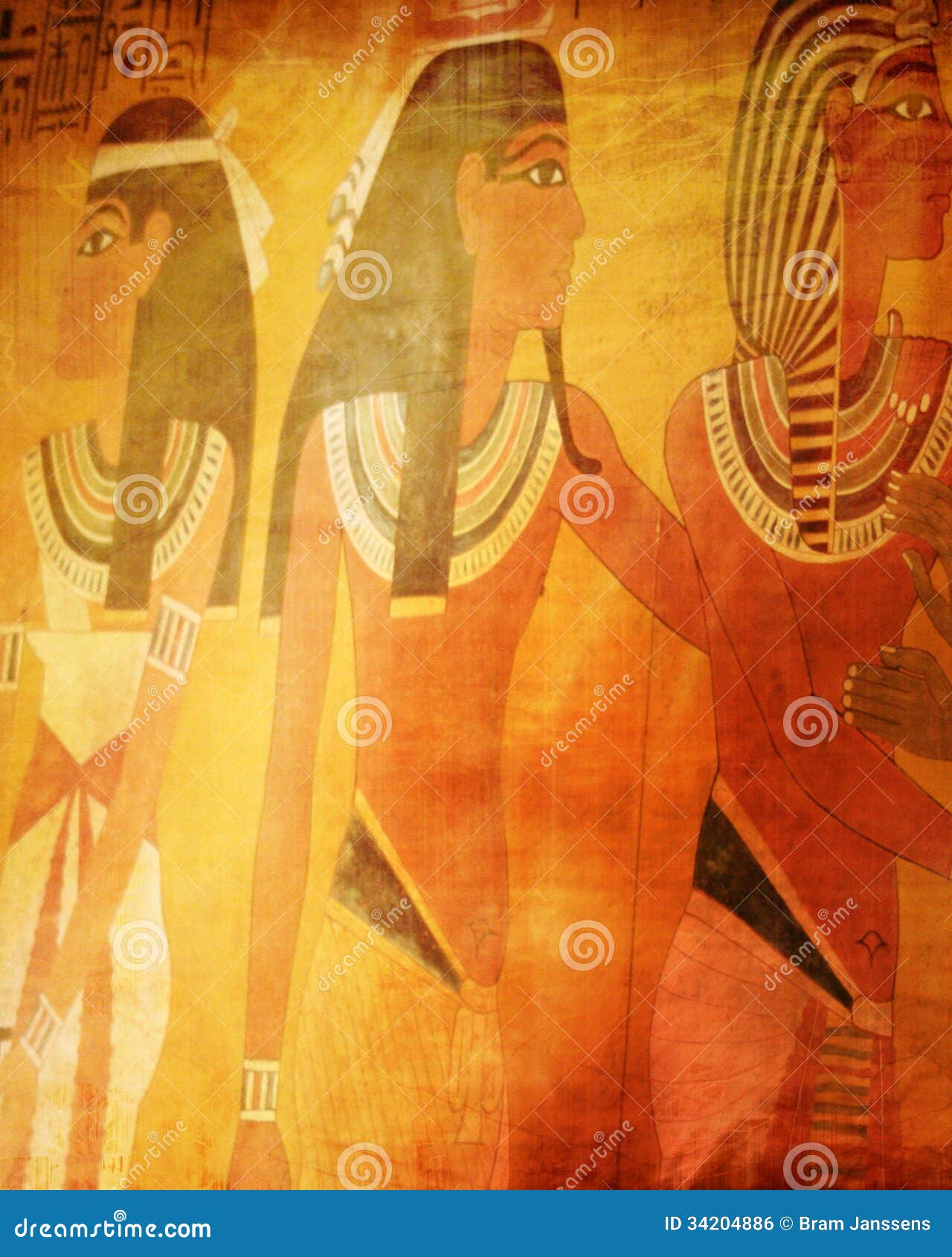 Egyptian wall paintings stock photo. Image of manuscript - 34204886