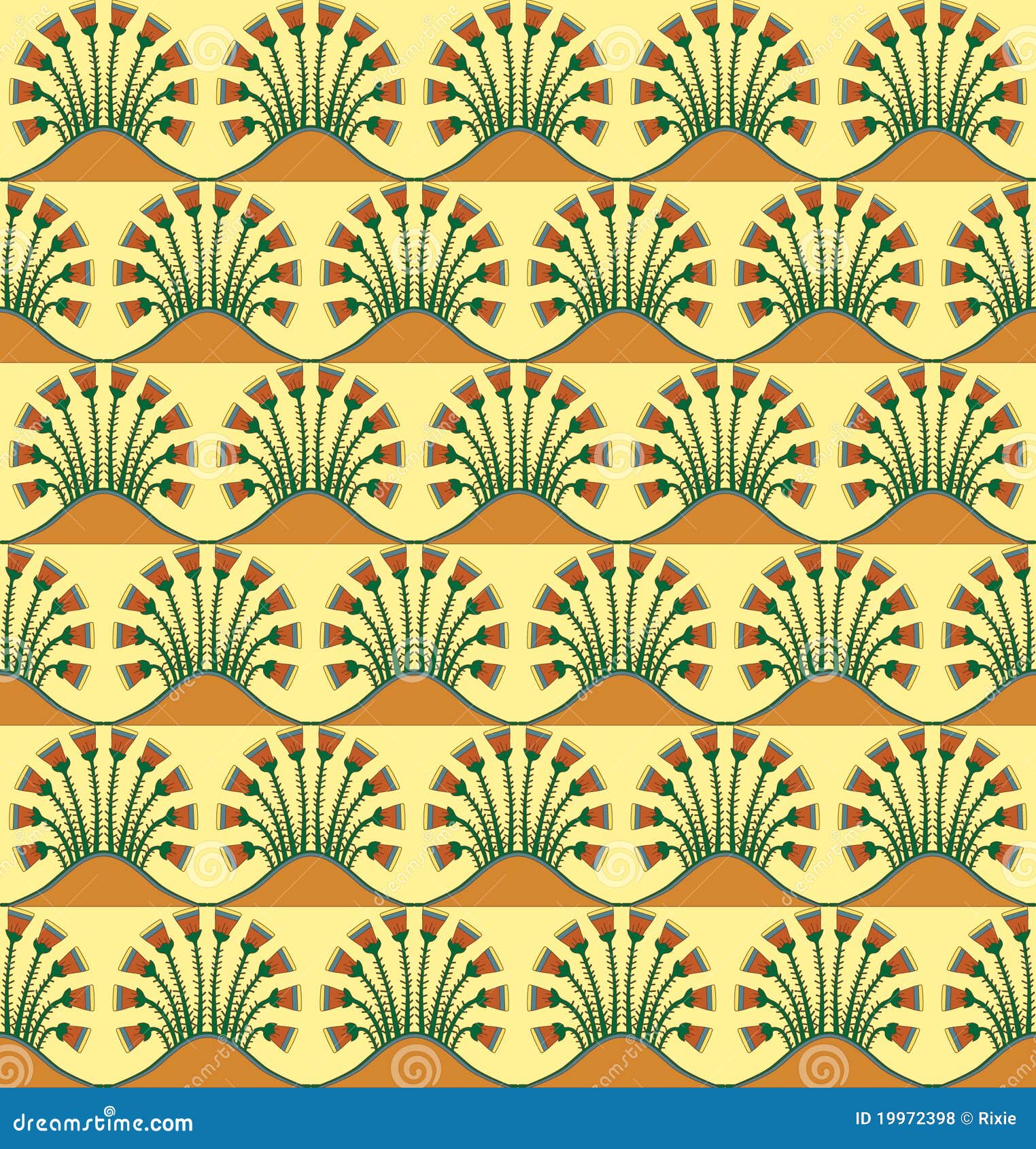 Egyptisch Motief seamless2 vector illustratie. Illustration of patroon ...