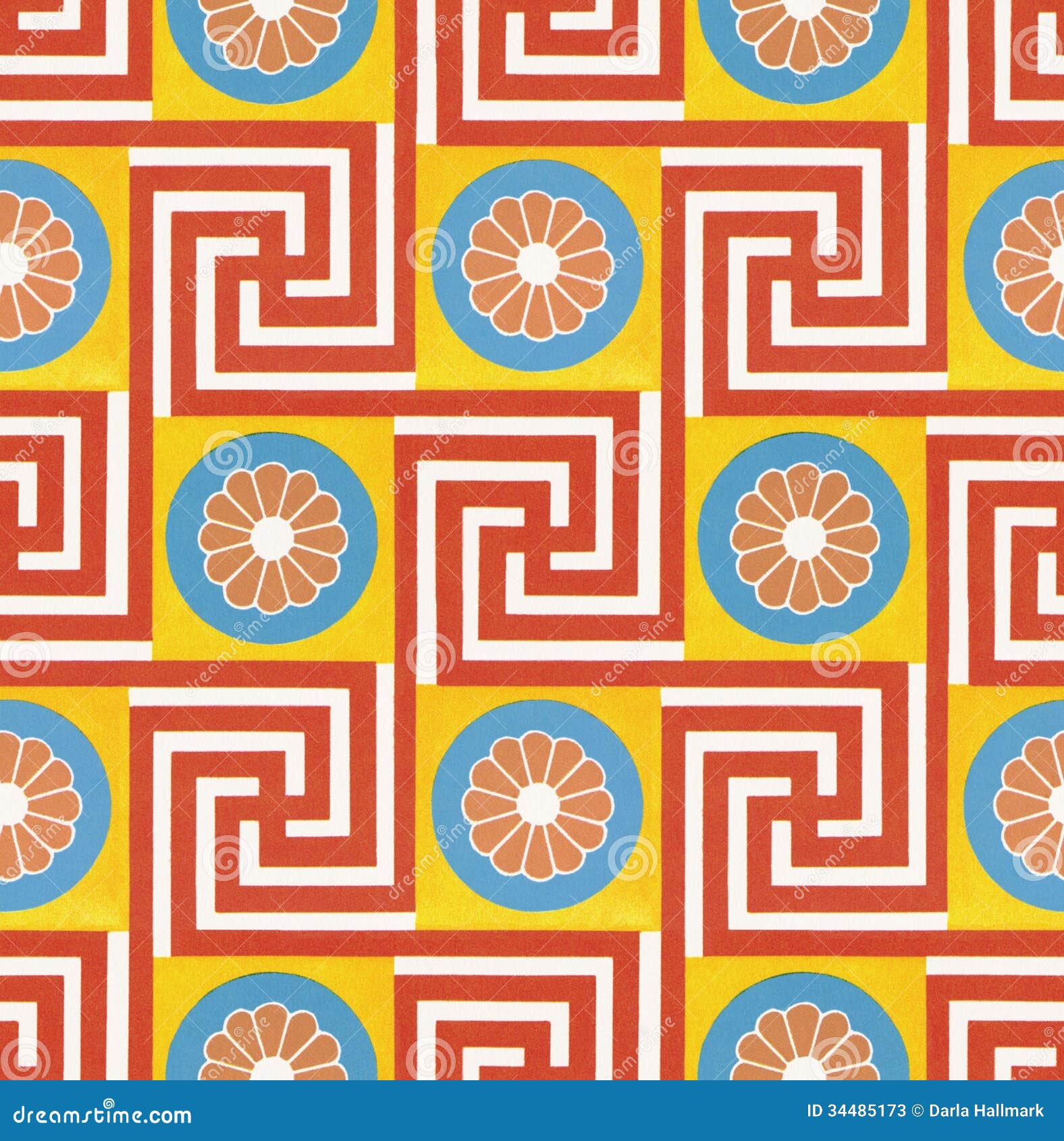 Egyptisch patroon stock afbeelding. Image of behang, vierkanten - 34485173