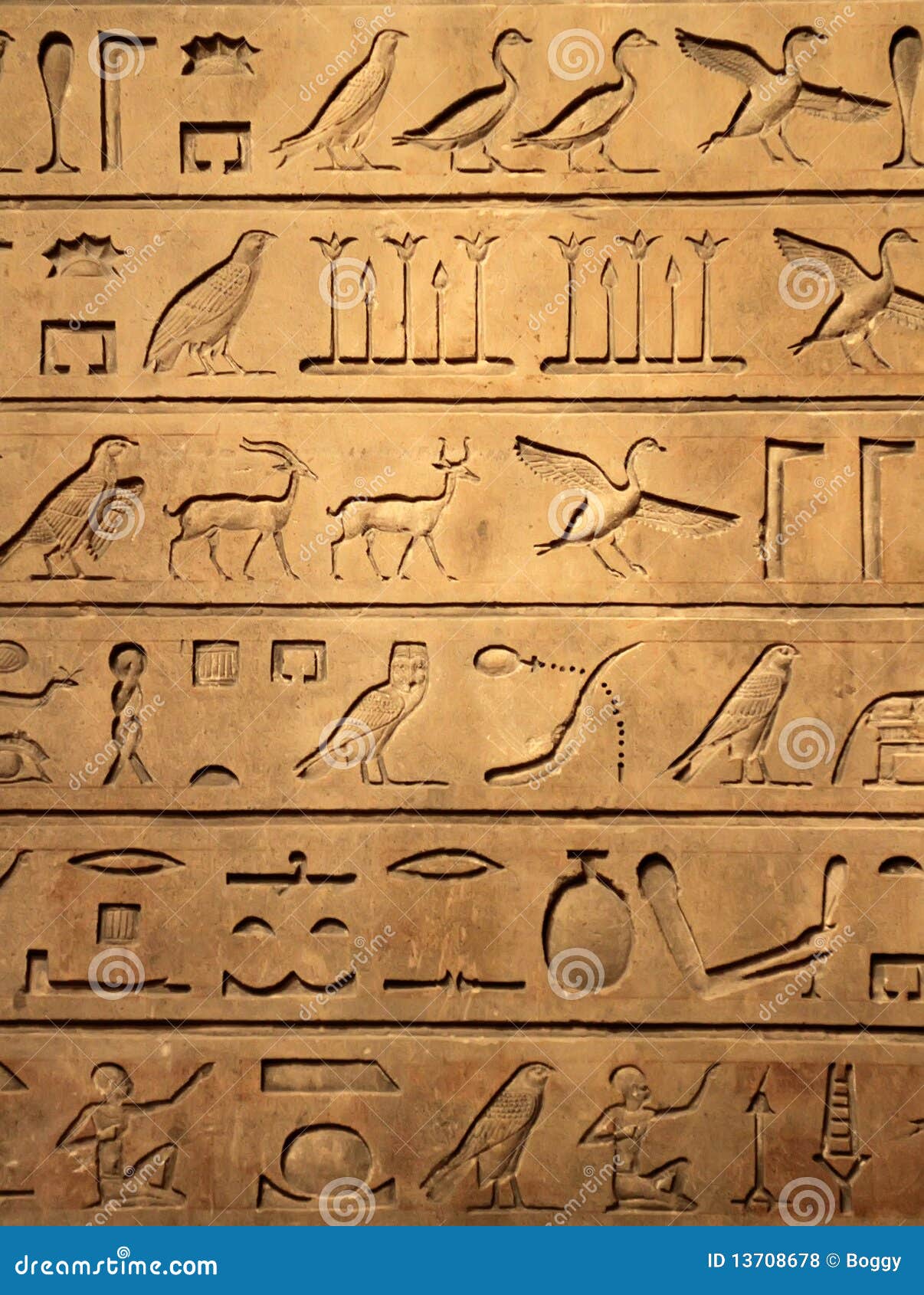Egyptische hiërogliefen stock foto. Image of egyptisch - 13708678