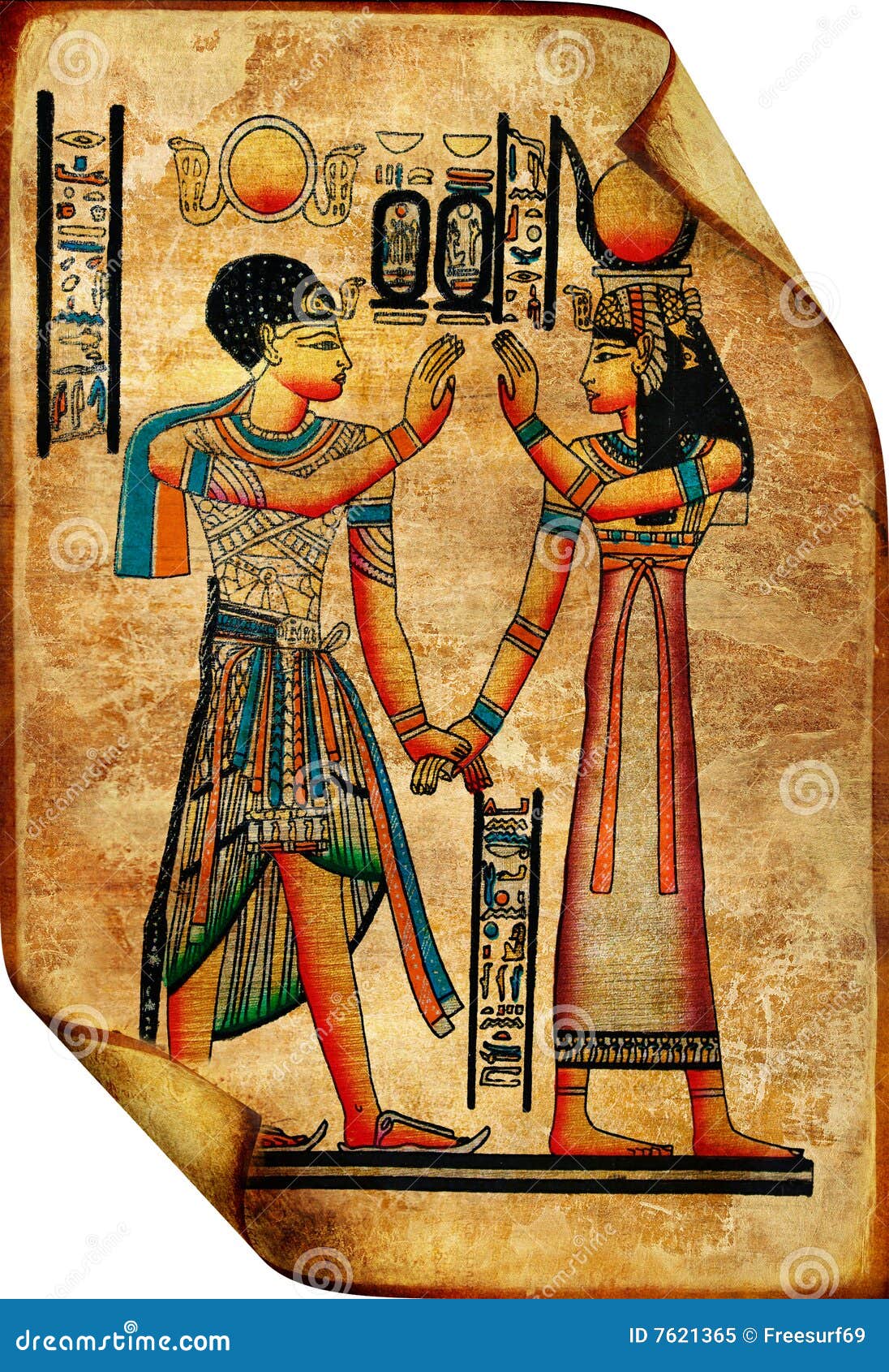 Egyptische rol stock afbeelding. Image of historisch, afrika - 7621365