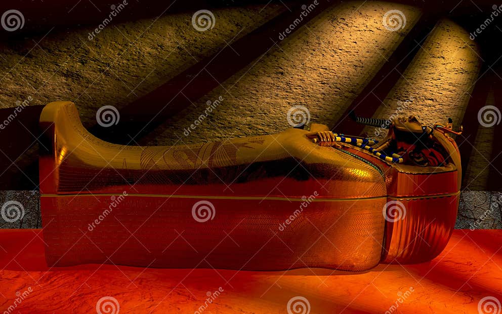 Egyptisk sarkofag stock illustrationer. Illustration av juvlar - 14281066