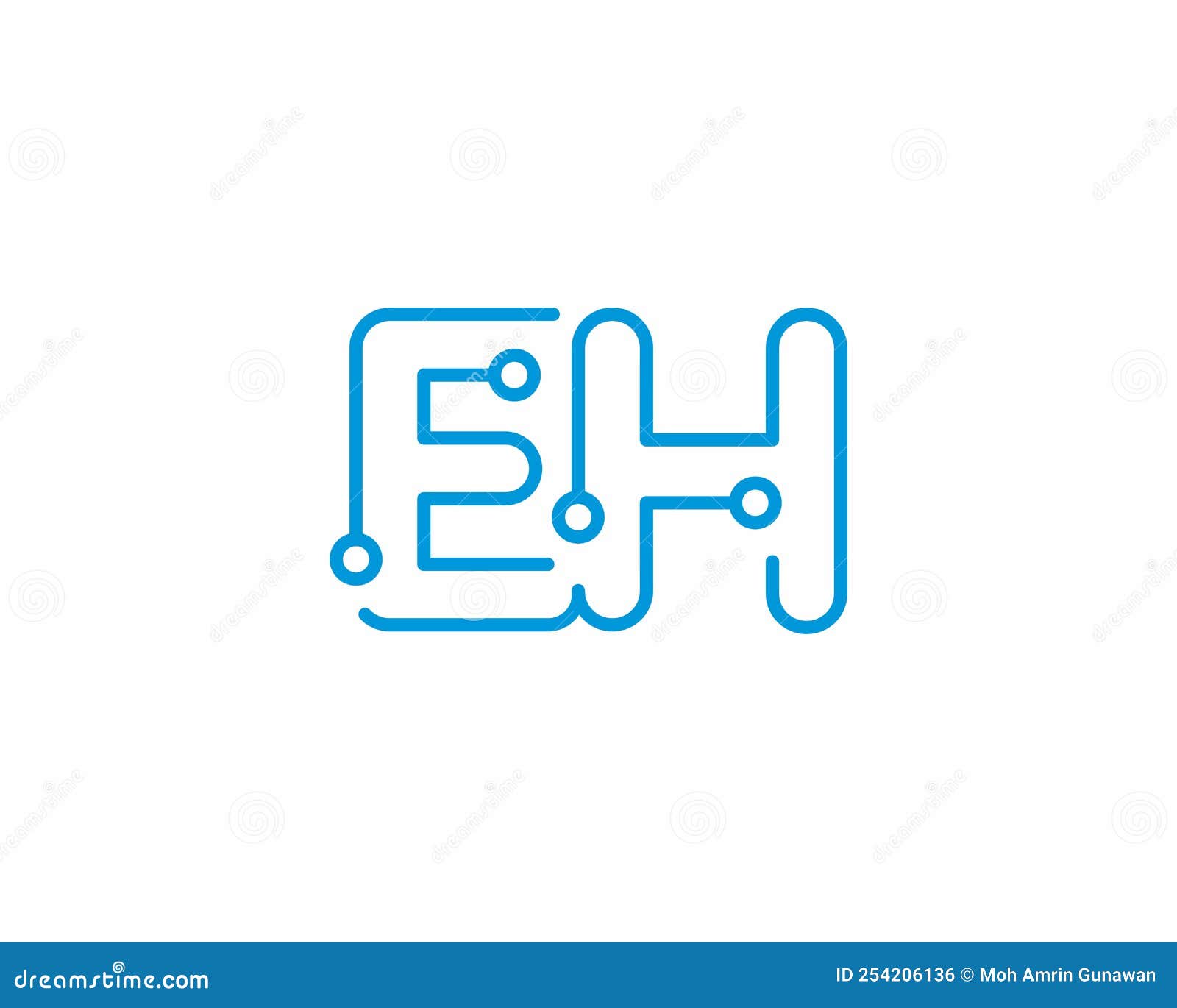 EH Letters, Electronic Circuit, Technology Logo Design Vector 001 Stock ...