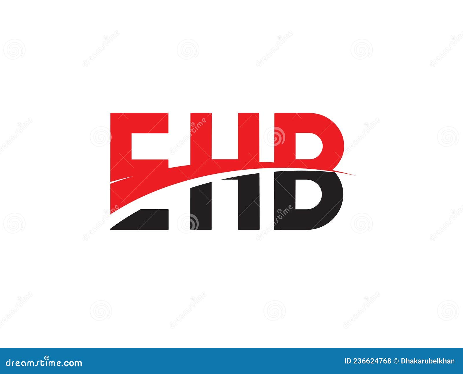 EHB Letter Initial Logo Design Vector Illustration Stock Vector ...