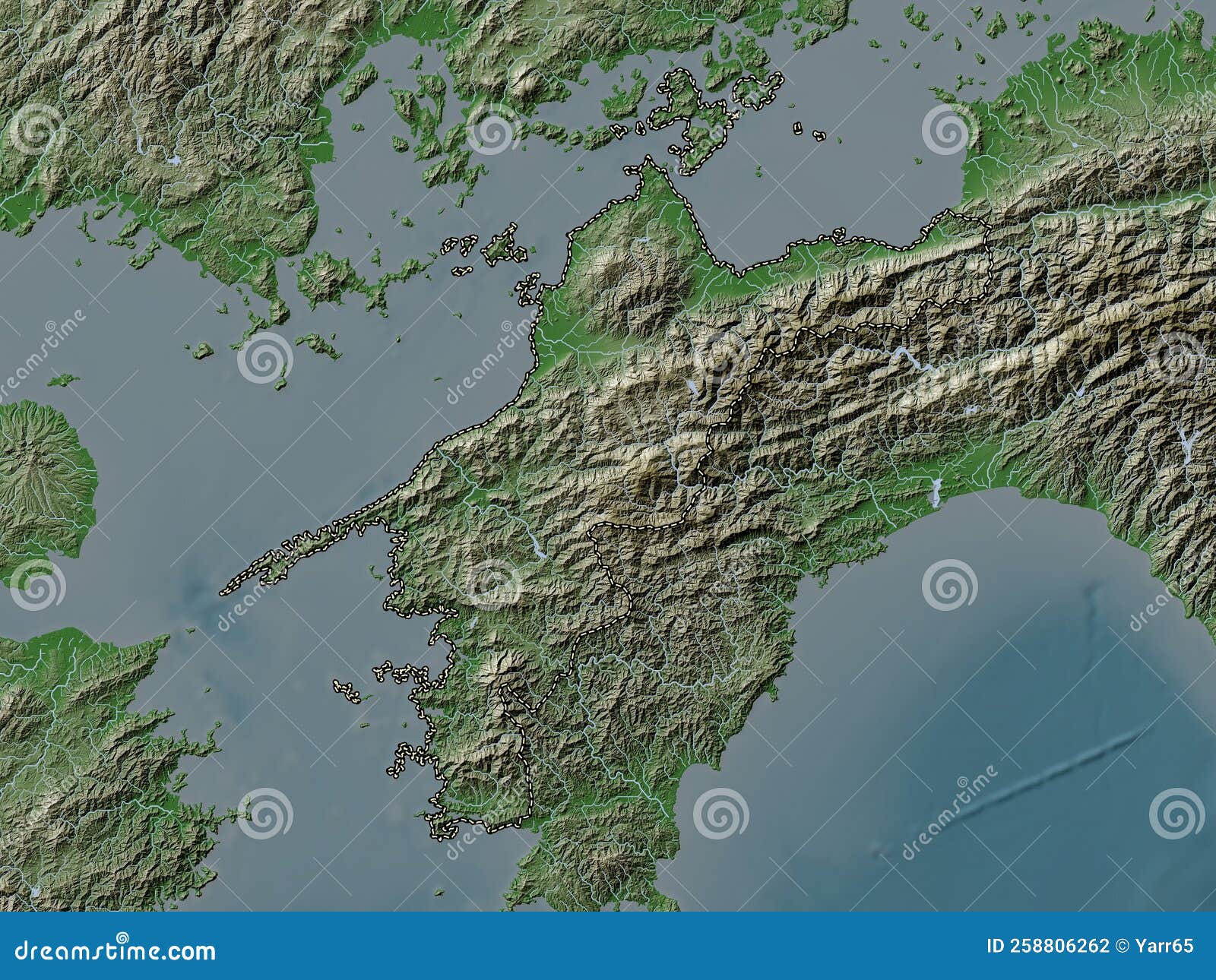 Ehime, Japan. Wiki. No Legend Stock Photo - Image of division, border ...