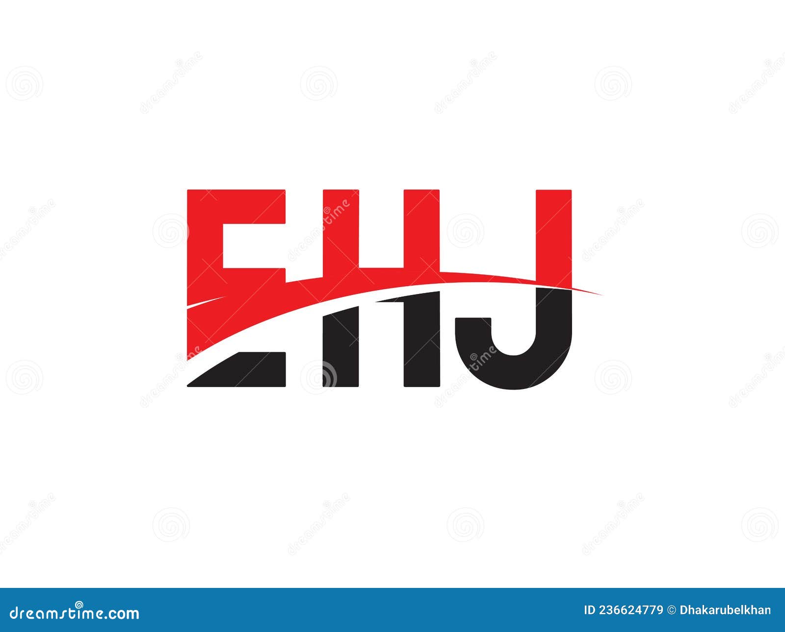 EHJ Letter Initial Logo Design Vector Illustration Stock Vector ...