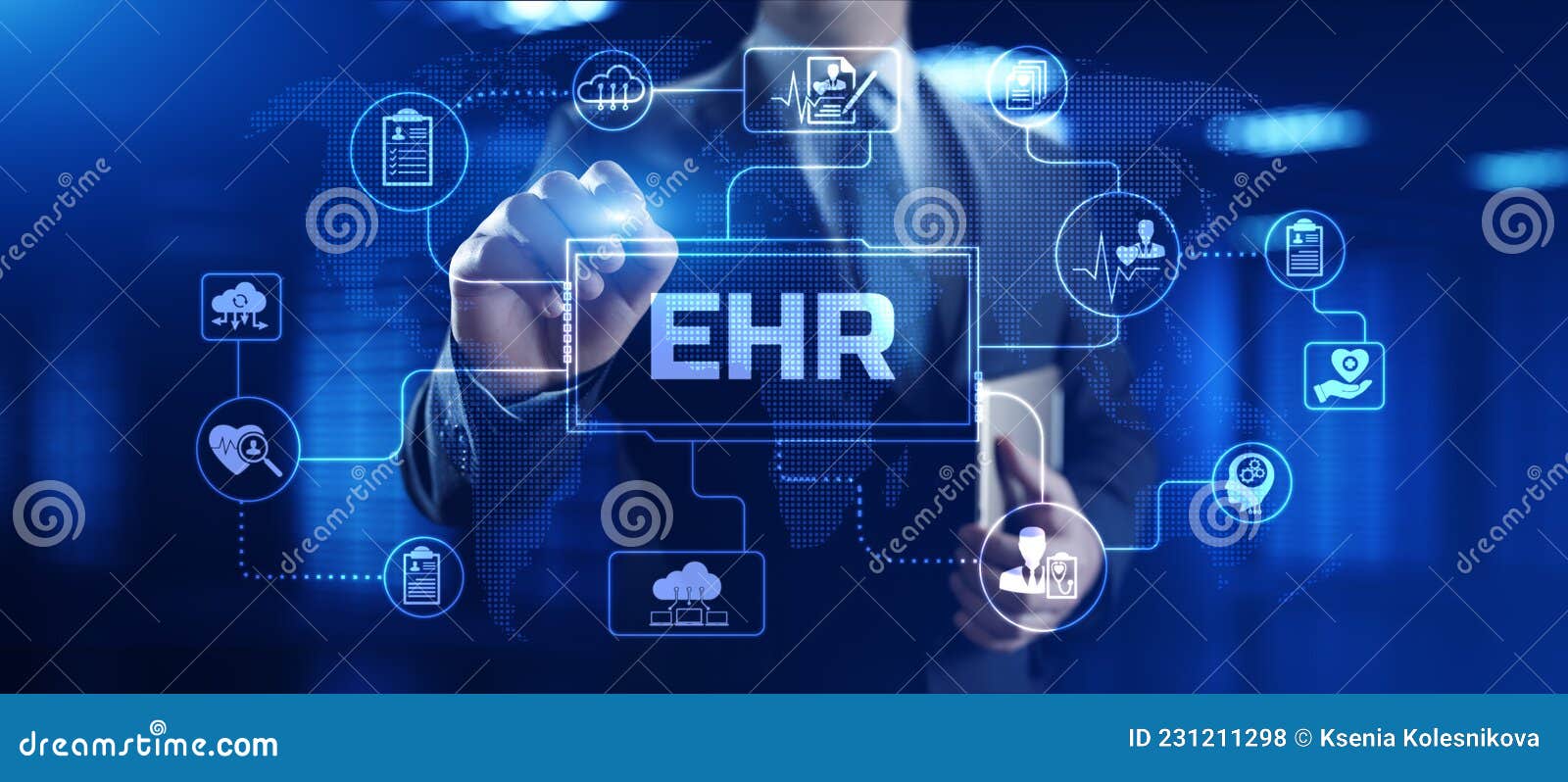 EHR Electronic Health Record Medical Data Automation Stock Photo ...