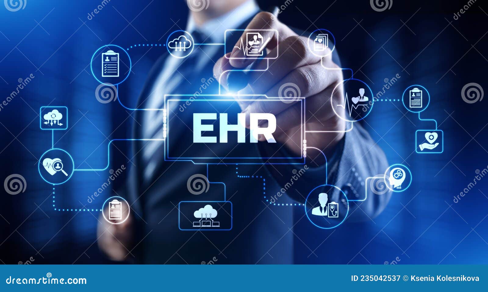 EHR Electronic Health Record Medical Data Automation Stock Image ...