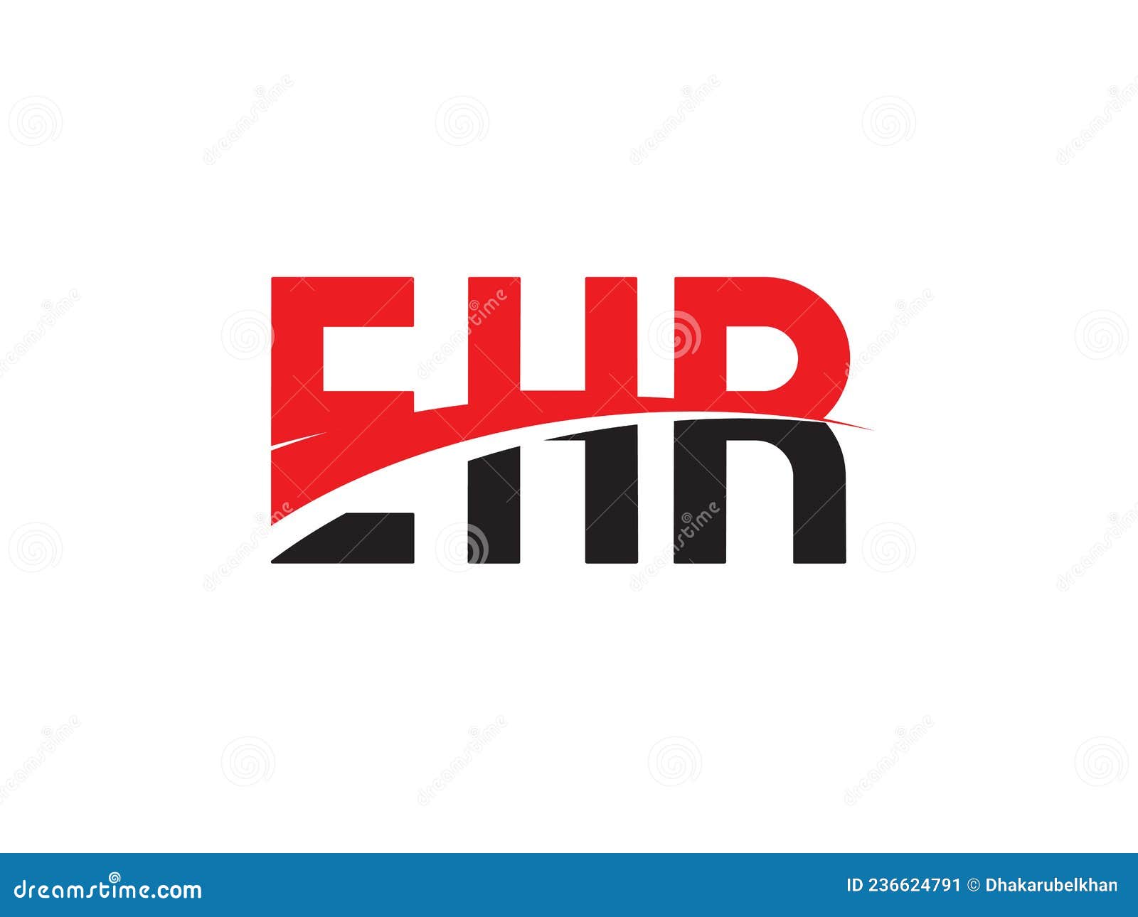 EHR Letter Initial Logo Design Vector Illustration Stock Vector ...
