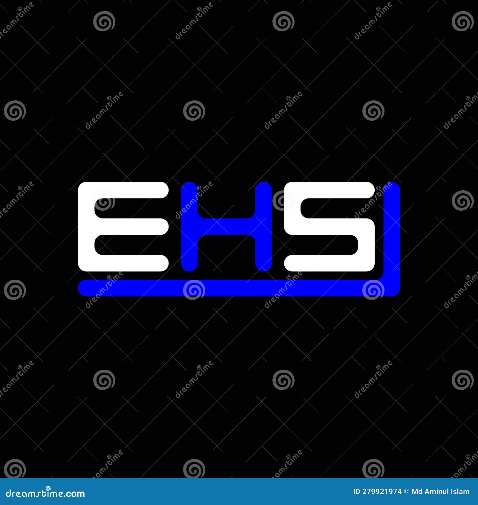 EHS Letter Logo Creative Design with Vector Graphic, EHS Stock Vector - Illustration of ...
