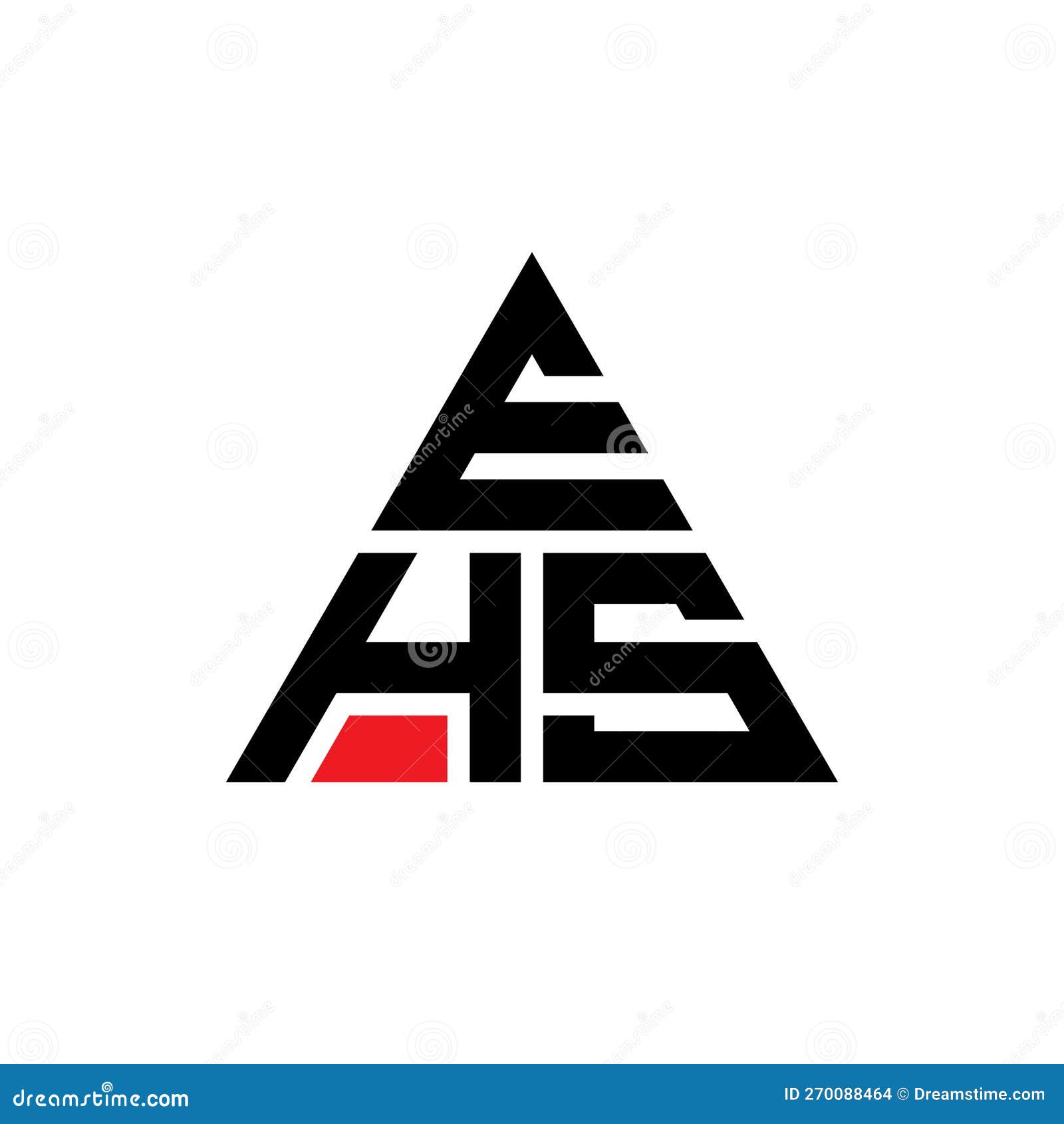 EHS Triangle Letter Logo Design with Triangle Shape. EHS Triangle Logo ...