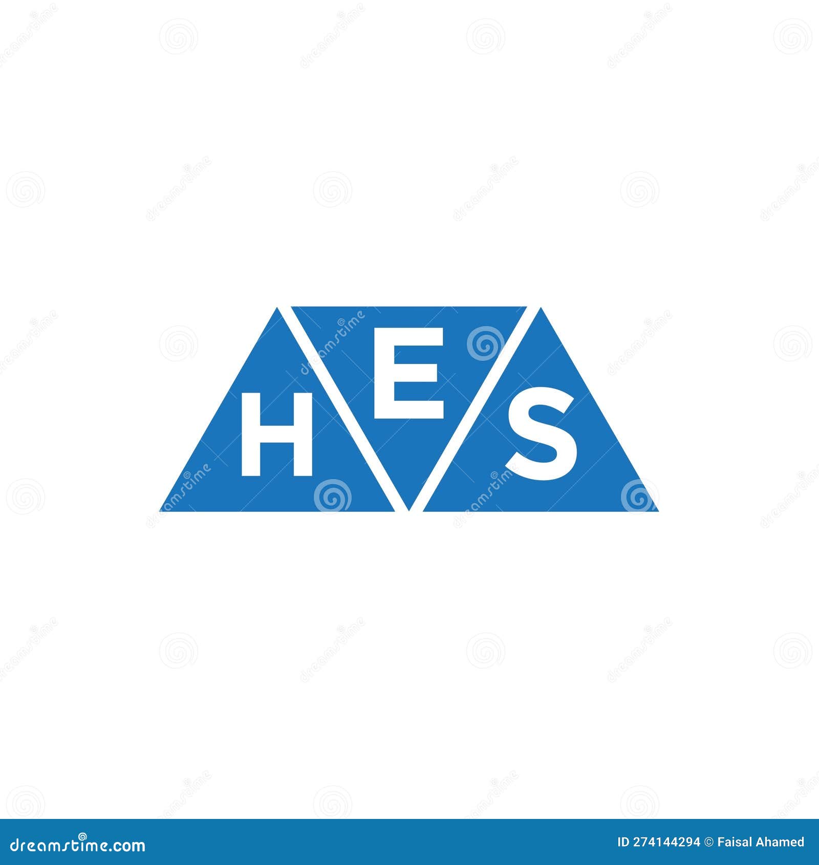 EHS Triangle Shape Logo Design On White Background. EHS Creative ...