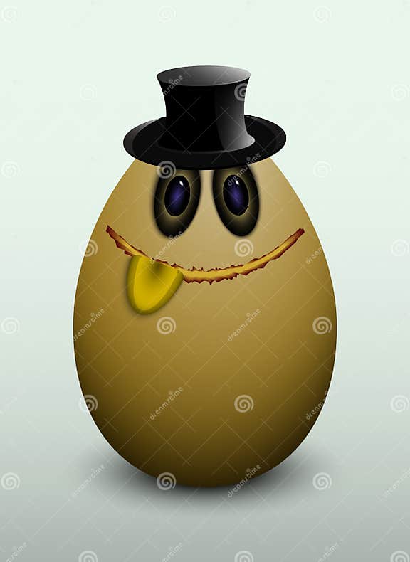 Ei Arbeiten im Hut vektor abbildung. Illustration von nett - 72272564