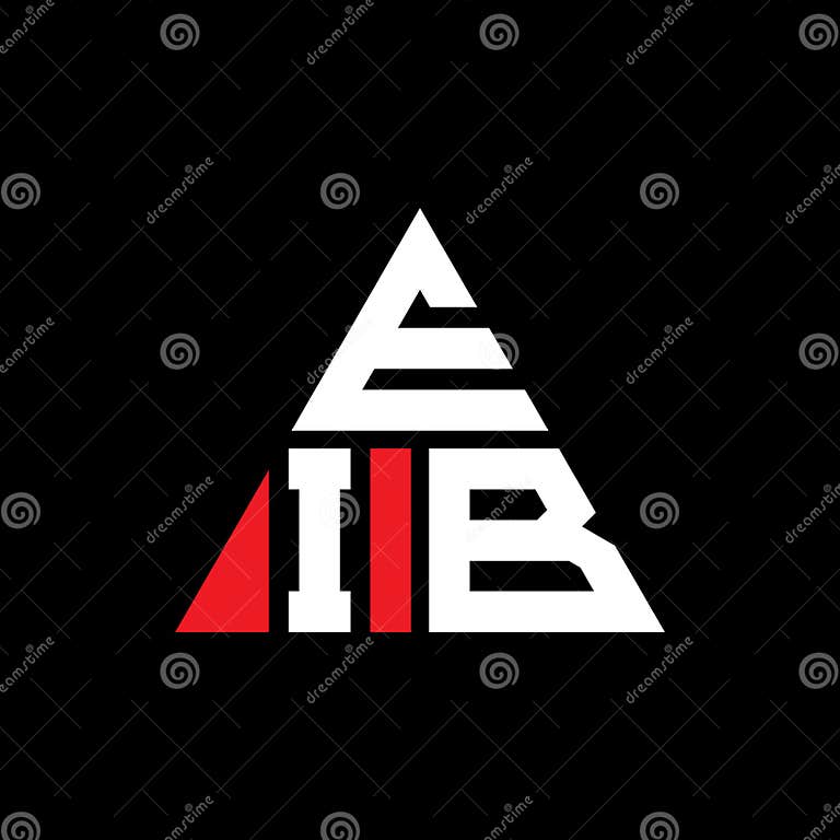 EIB Triangle Letter Logo Design with Triangle Shape. EIB Triangle Logo ...