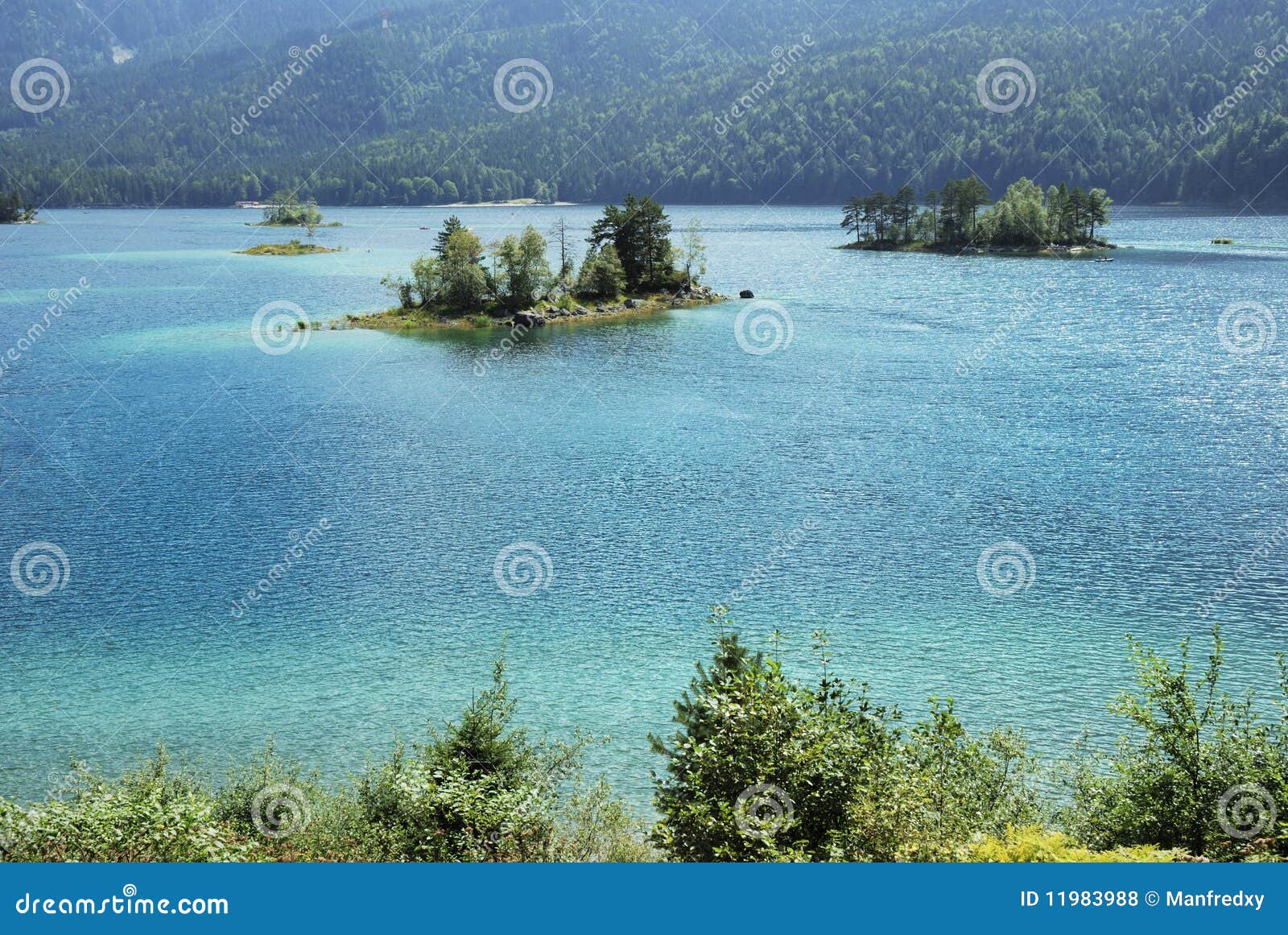 Eibsee Islands stock photo. Image of eibsee, outdoor - 11983988
