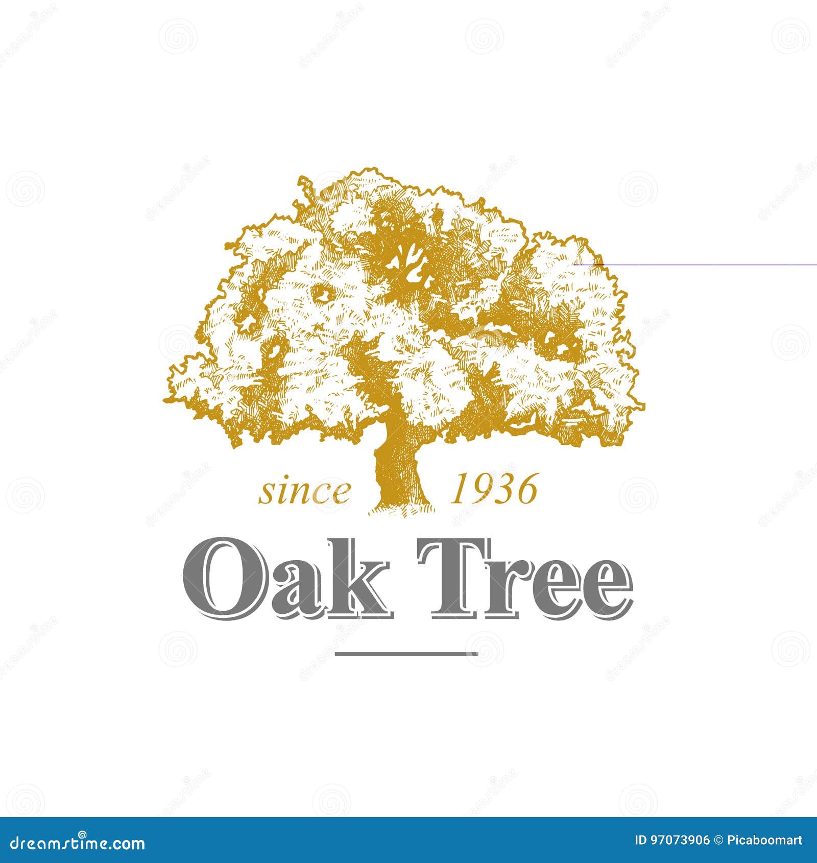 Eichen-Logo vektor abbildung. Illustration von hintergrund - 97073906