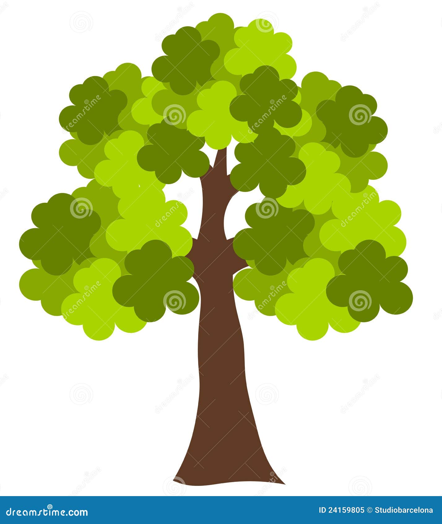 Eichenbaum vektor abbildung. Illustration von kunst, ökologie - 24159805