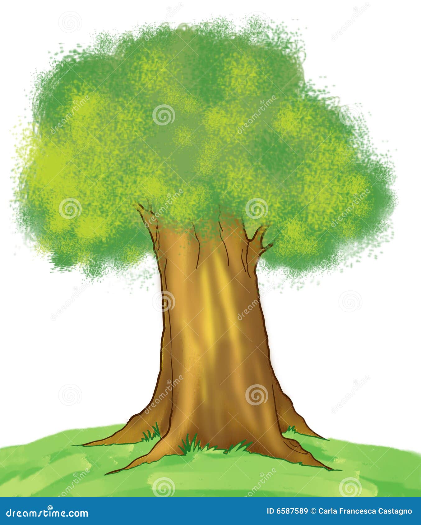 Eichenbaum vektor abbildung. Illustration von nave, baum - 6587589