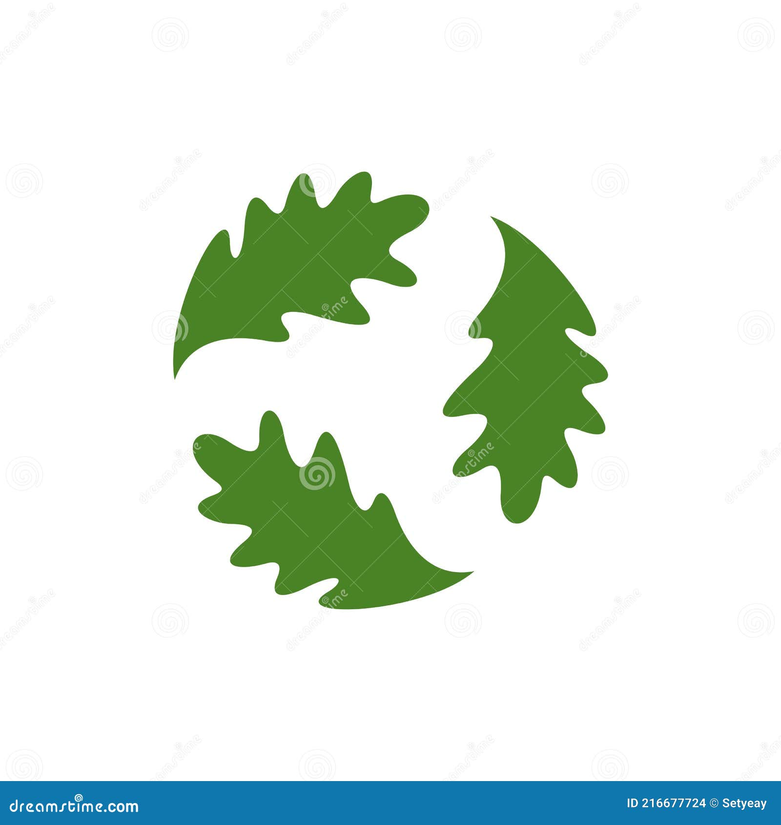 Eichenblatt Logo Design Vektor Illustration Kreative Eiche Baum Logo ...