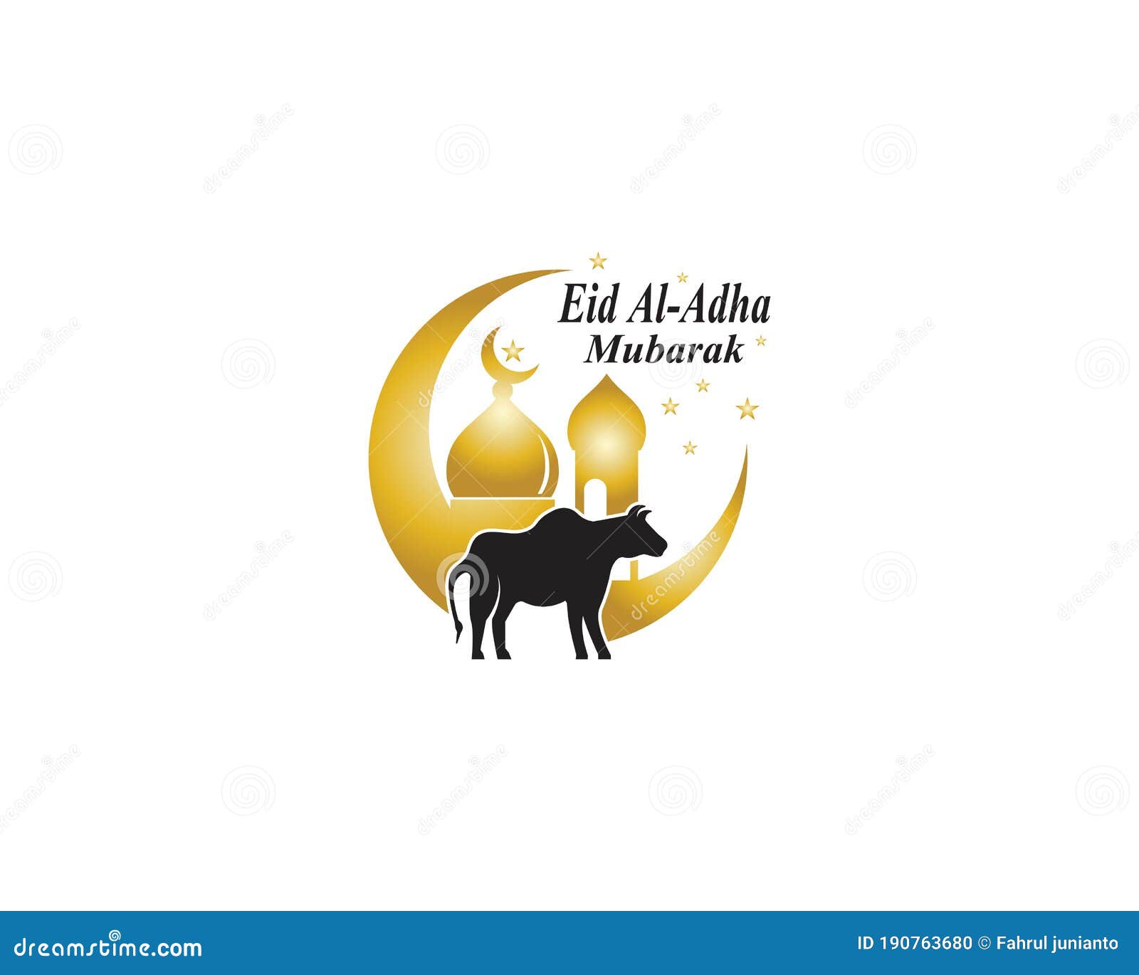 Eid Al-Adha Mubarak Logo Vector Stock Vector - Illustration of islam ...