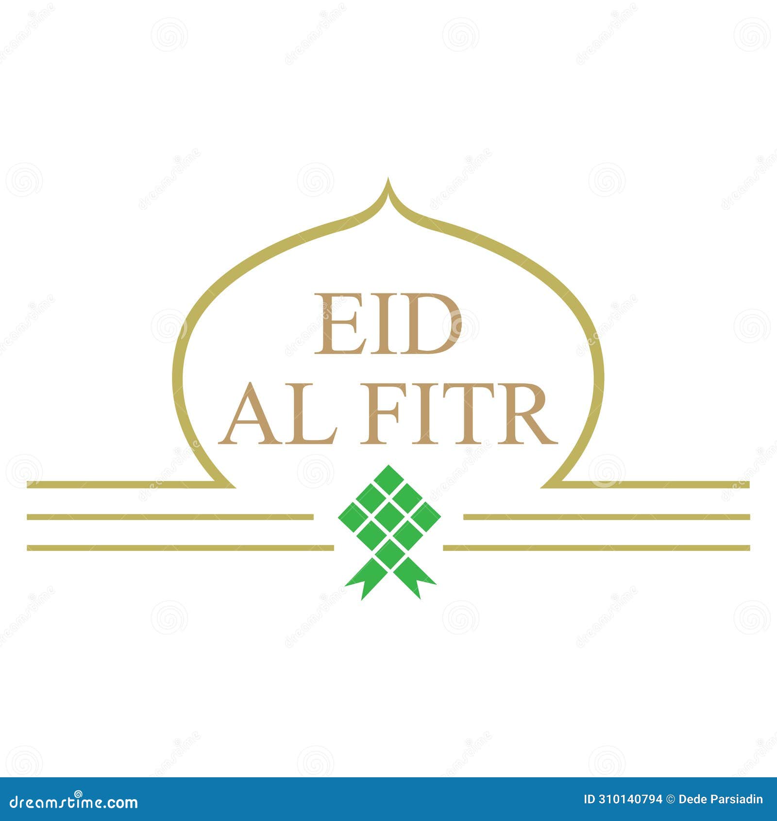 Eid Ul Fitr Logo Eid Mubarak Vector Art White Background ...