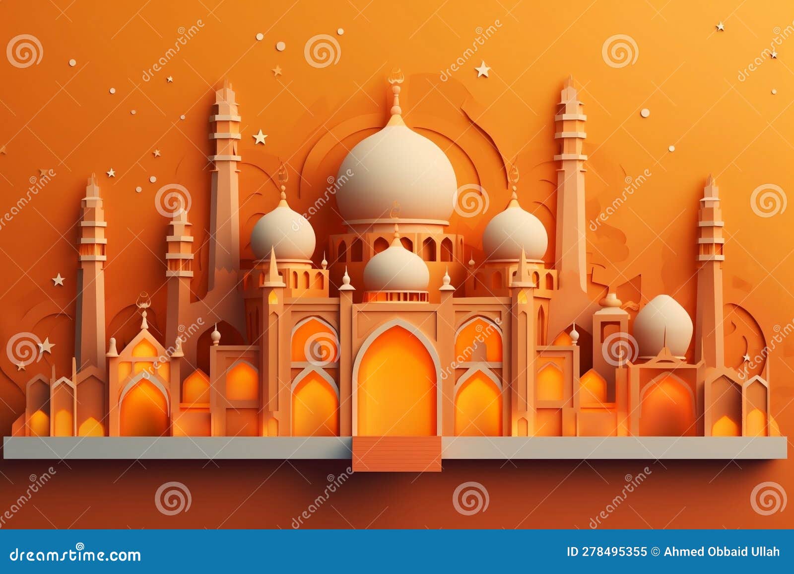 Eid Illustration with Copy Space Background Illustration, Islamic, Eid ...