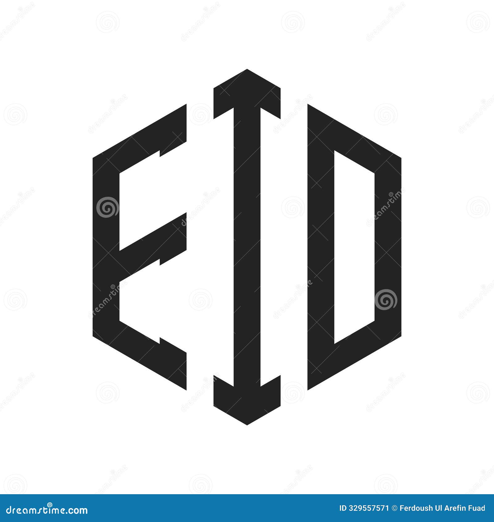 EID Logo Design. Initial Letter EID Monogram Logo Using Hexagon Shape ...