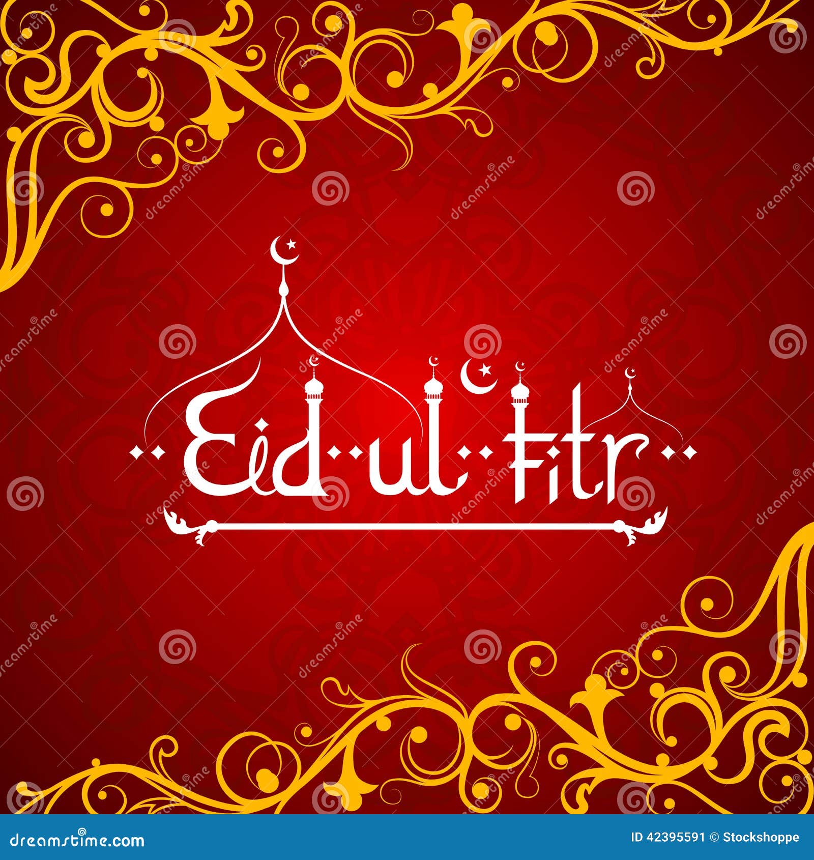 Eid Mubarak ( Blessing For Eid) Background Vector Illustration ...