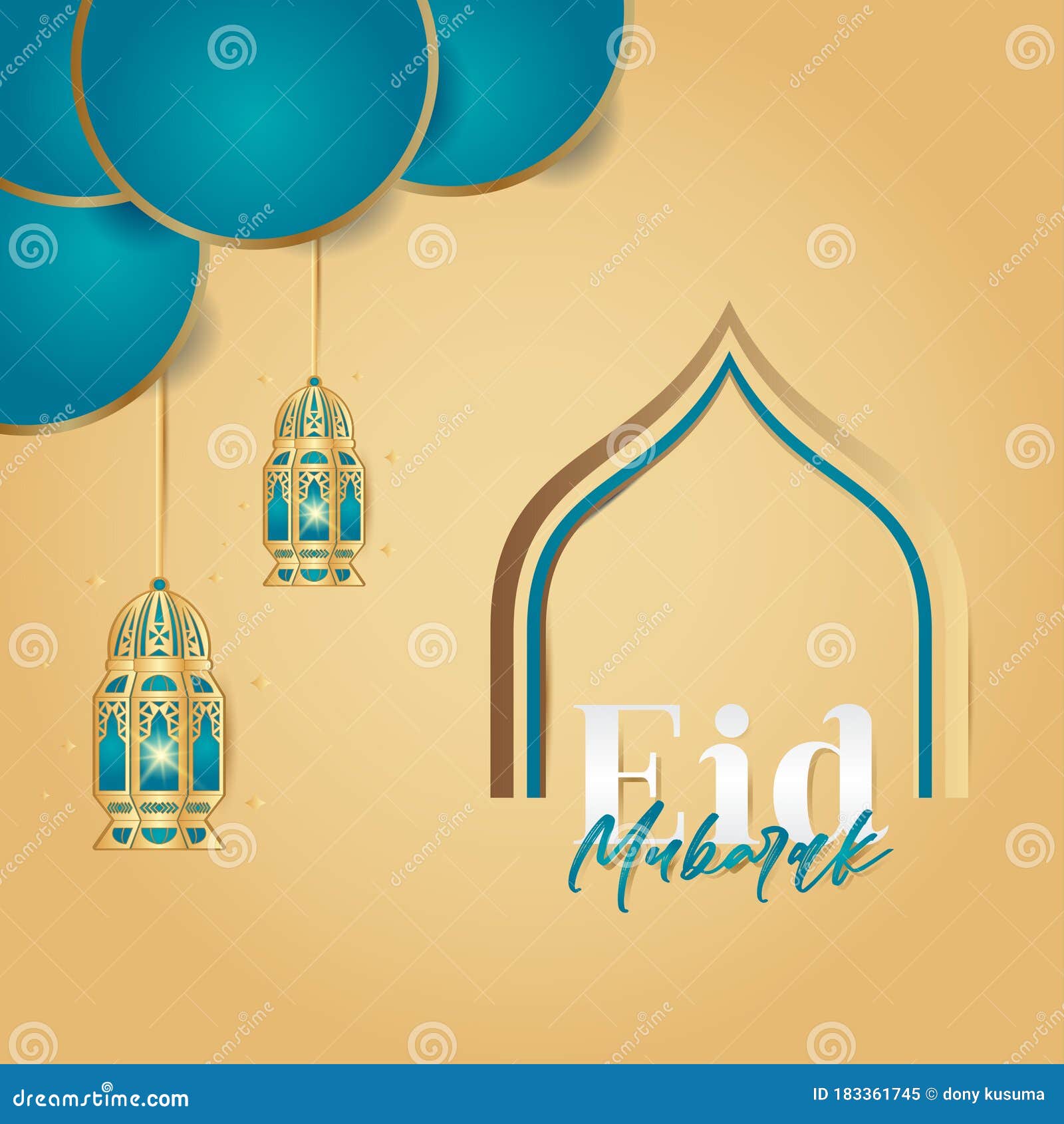 Eid Mubarak Vector Design for Banner Print and Greeting Background ...