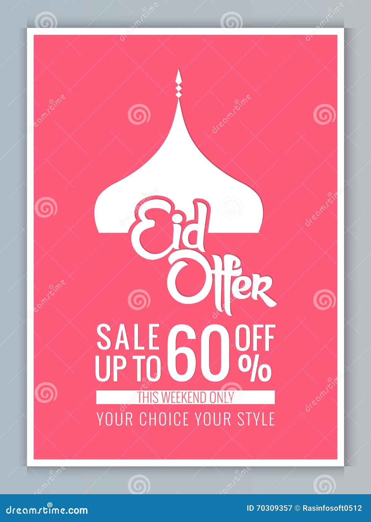 Eid Offer Flyer stock illustration. Illustration of fantastic - 70309357