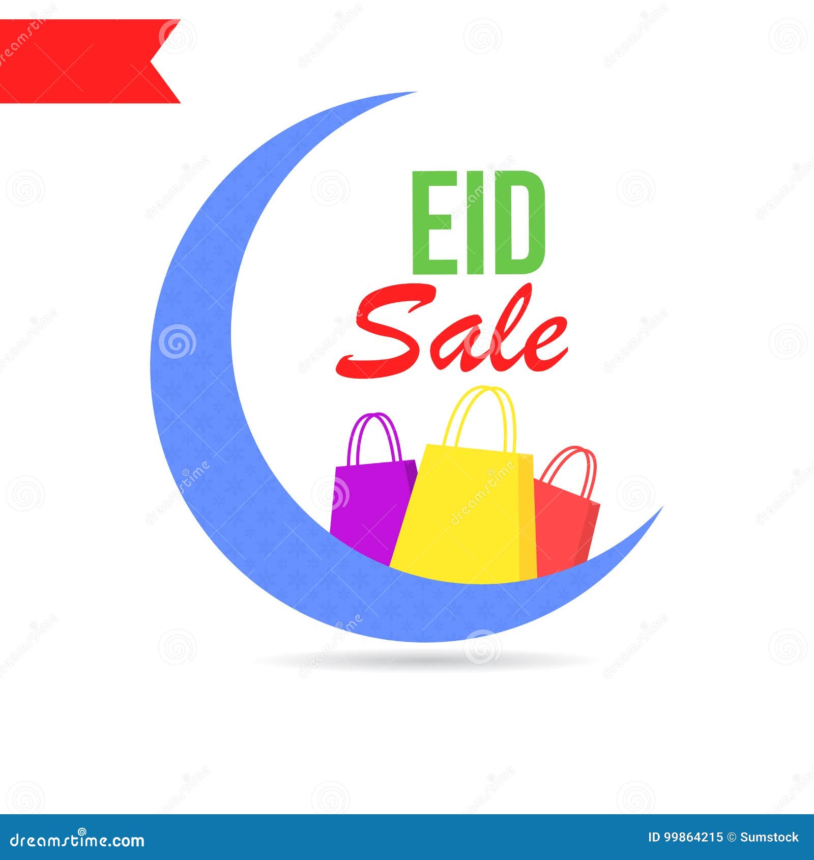 Eid shopping sale banner stock vector. Illustration of shopping - 99864215