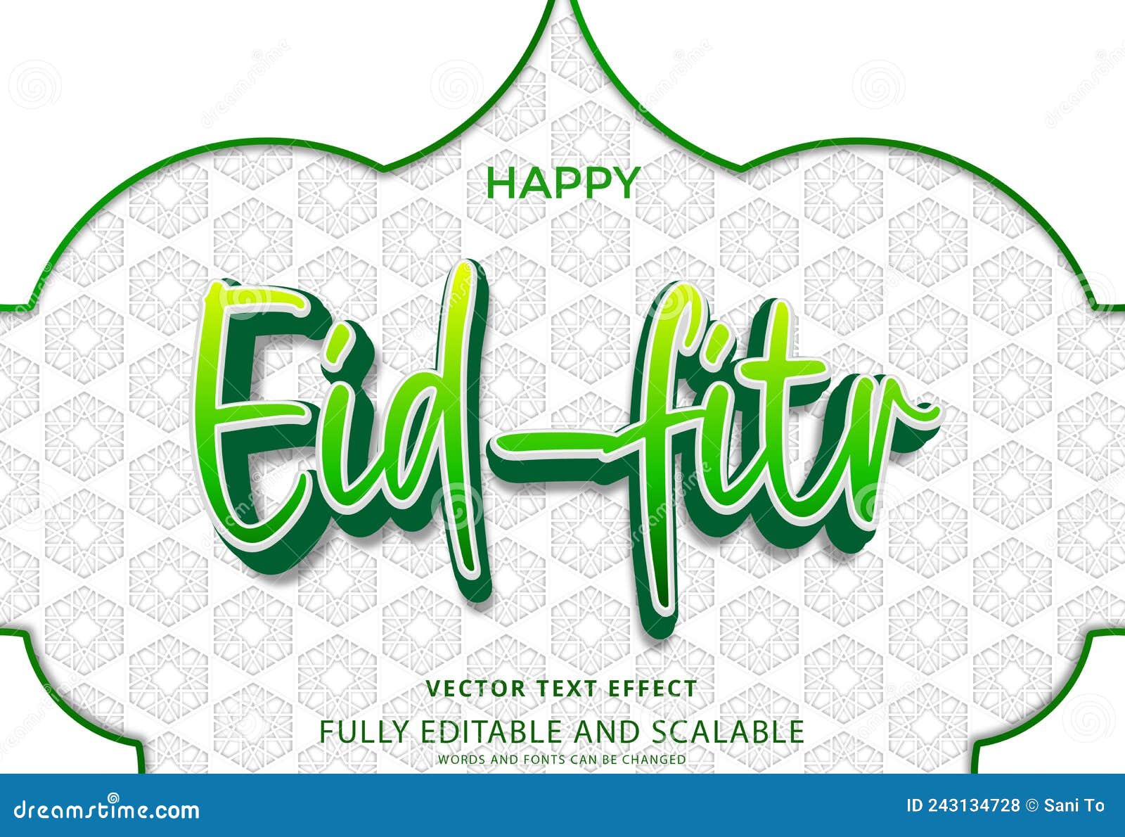 Eid Text Effect Editable Eps File Stock Vector - Illustration of design ...