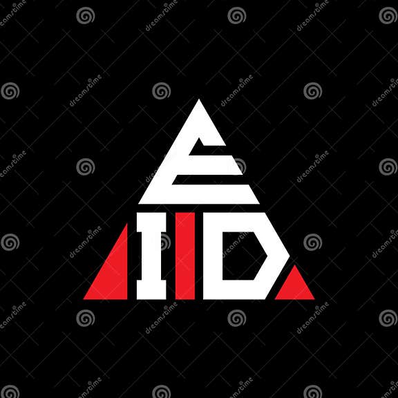 EID Triangle Letter Logo Design with Triangle Shape. EID Triangle Logo ...