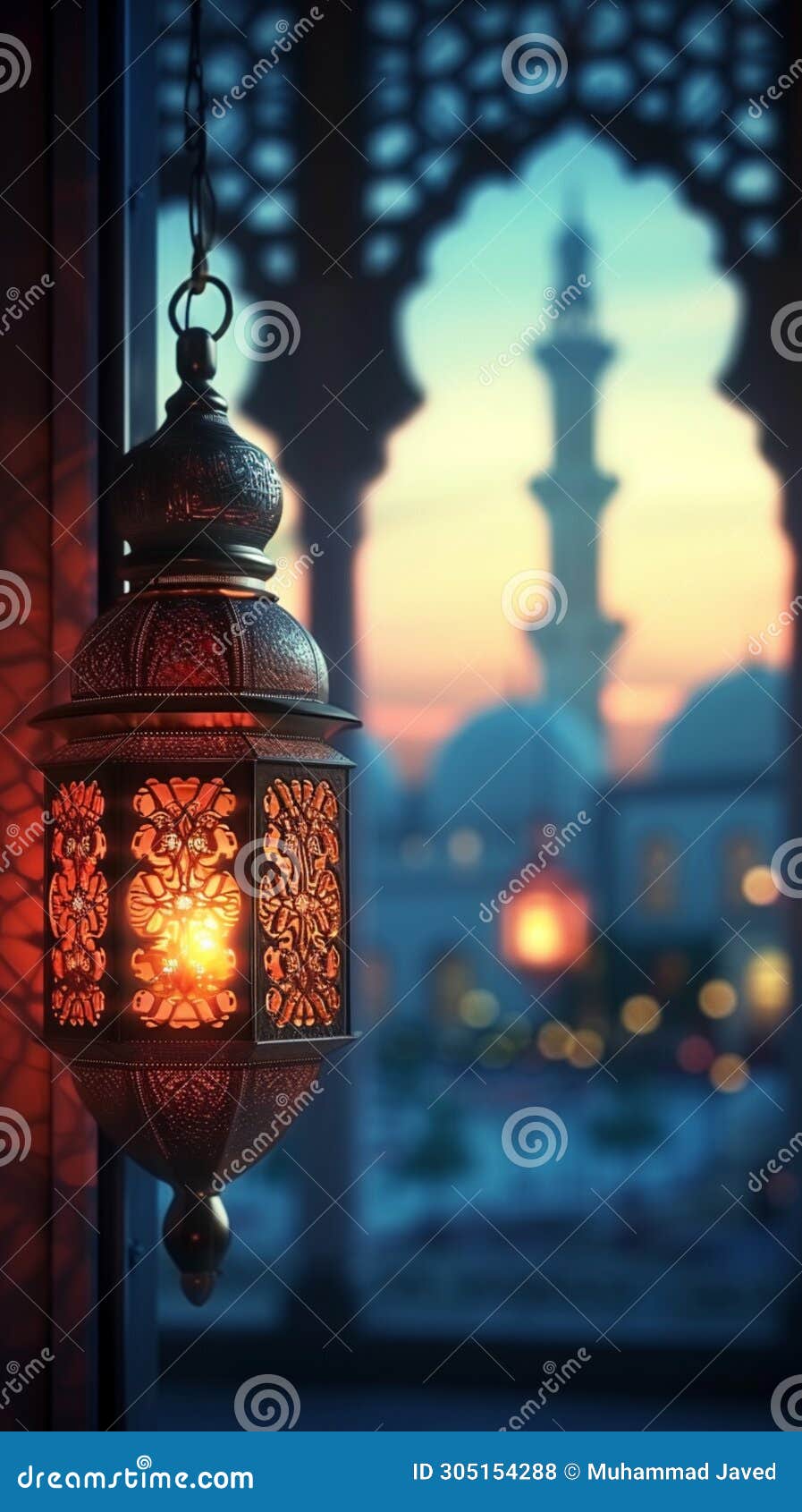 EidulFitr Background Islamic Lantern, Mosque, Greetings, Window Concept ...