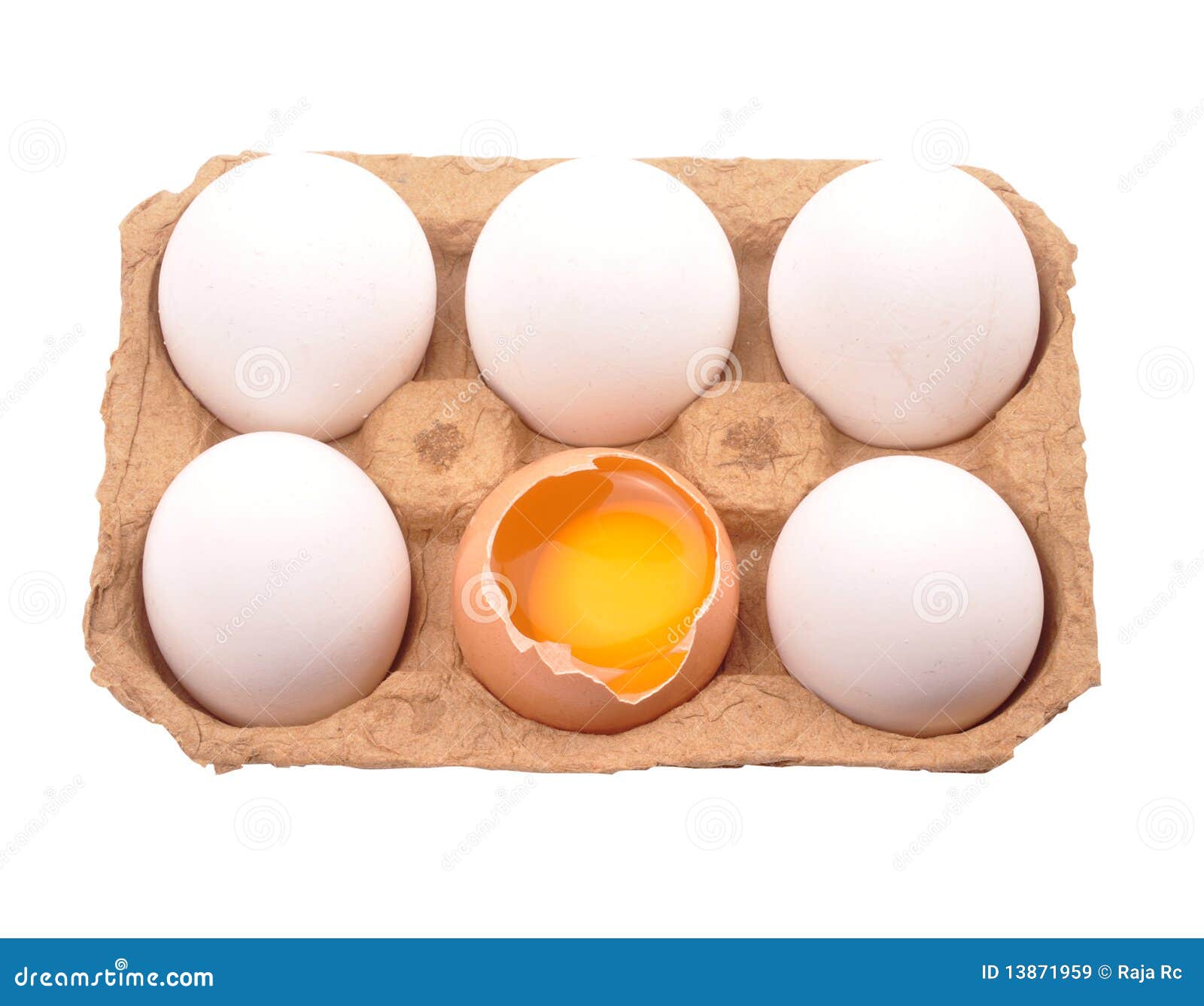 Eier stockbild. Bild von huhn, oberseite, isolat, frühstück - 13871959