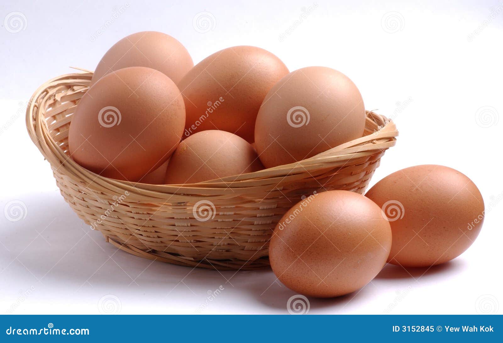 Eier stockbild. Bild von bestandteile, frühstück, korb - 3152845