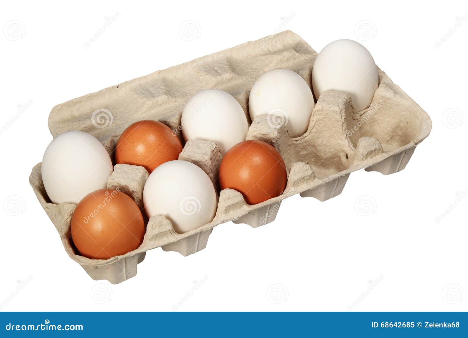 Eieren in Een Doos Op Een Witte Achtergrond Stock Afbeelding - Image of ...