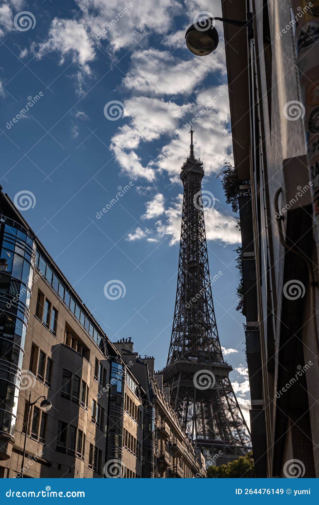 Eifel tower with building stock image. Image of tower - 264476149