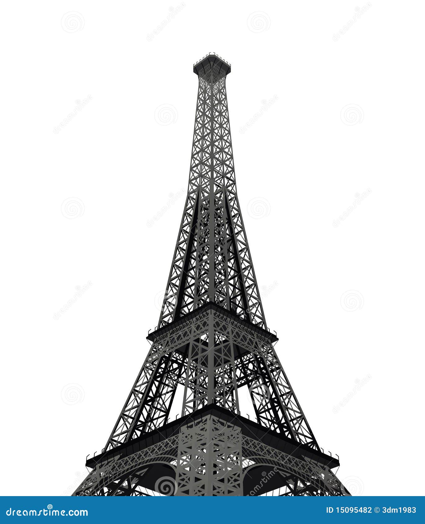 Eifel tower in paris stock illustration. Illustration of french - 15095482