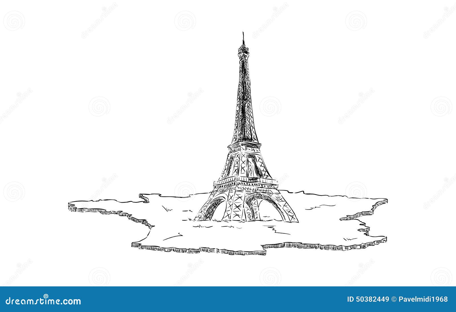 Eifel stock vector. Illustration of draw, iron, abstract - 50382449