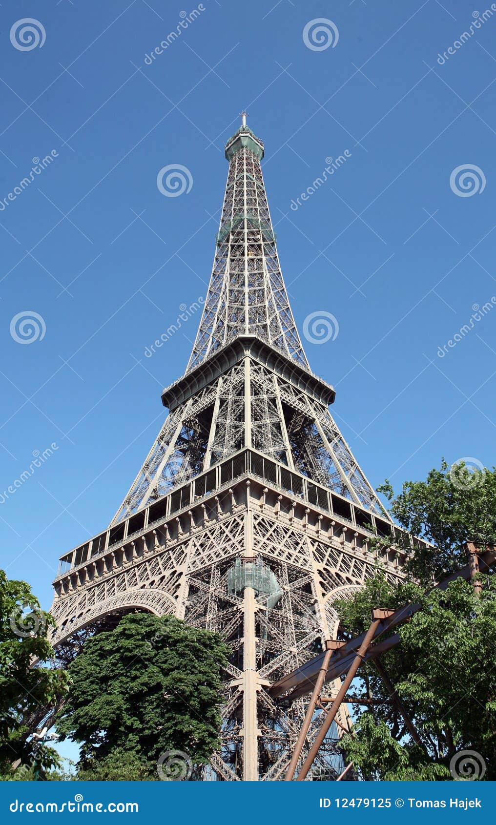 Eifell tower stock image. Image of engineer, cloud, famous - 12479125